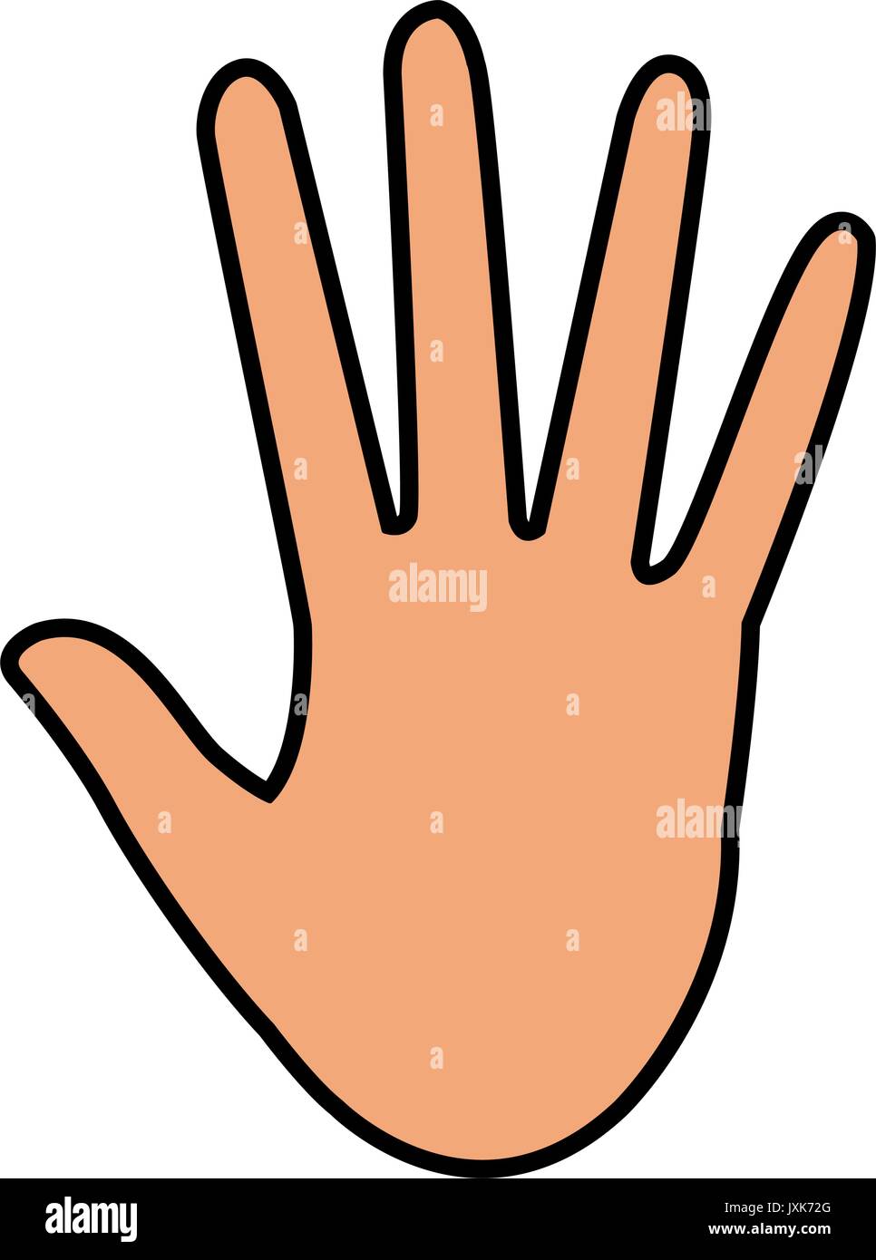 Cartoon hand kid showing five hi-res stock photography and images - Alamy