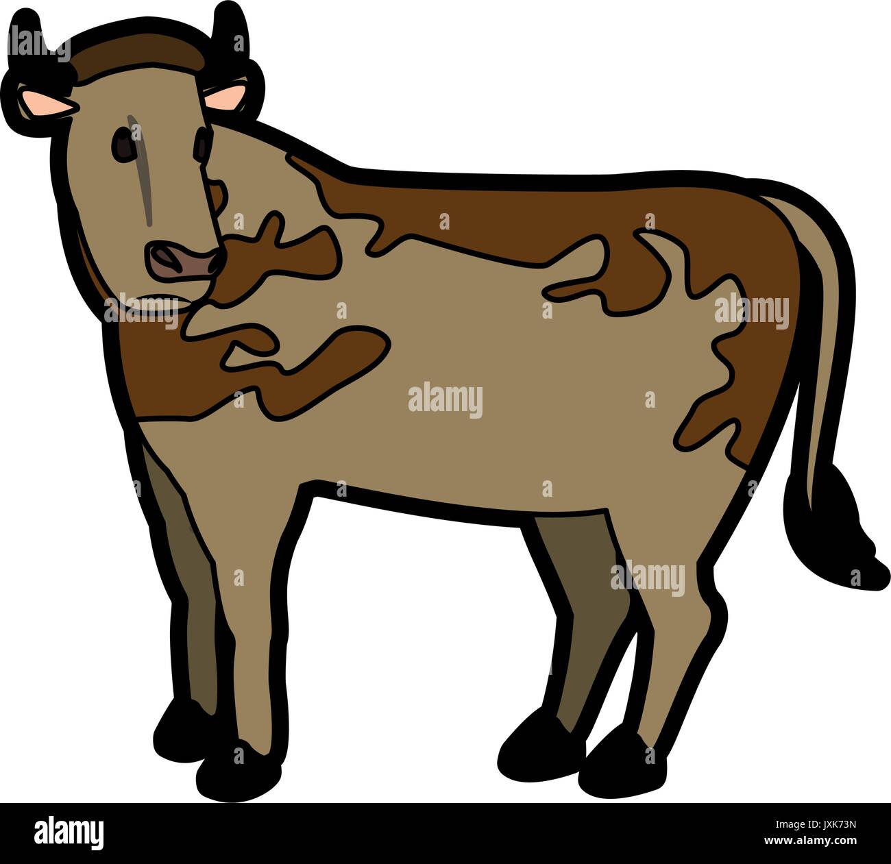 cow animal farm agriculture side view Stock Vector Image & Art - Alamy