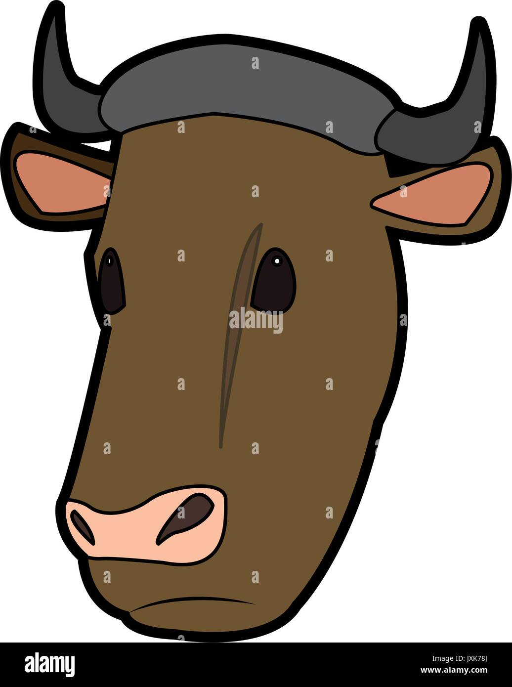 cow head animal farm agriculture fauna Stock Vector Image & Art - Alamy