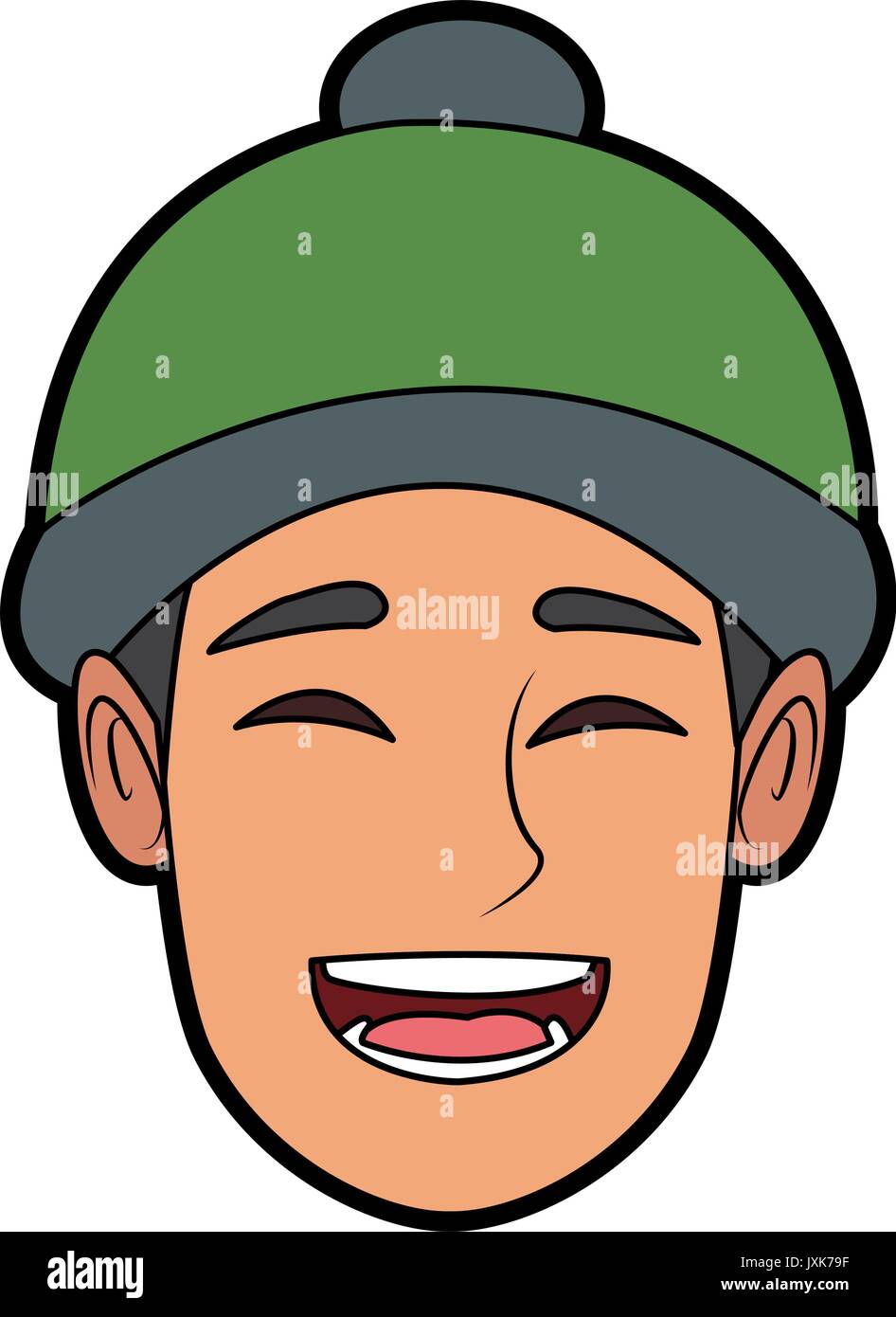 character man face happy smile cartoon Stock Vector Image & Art - Alamy