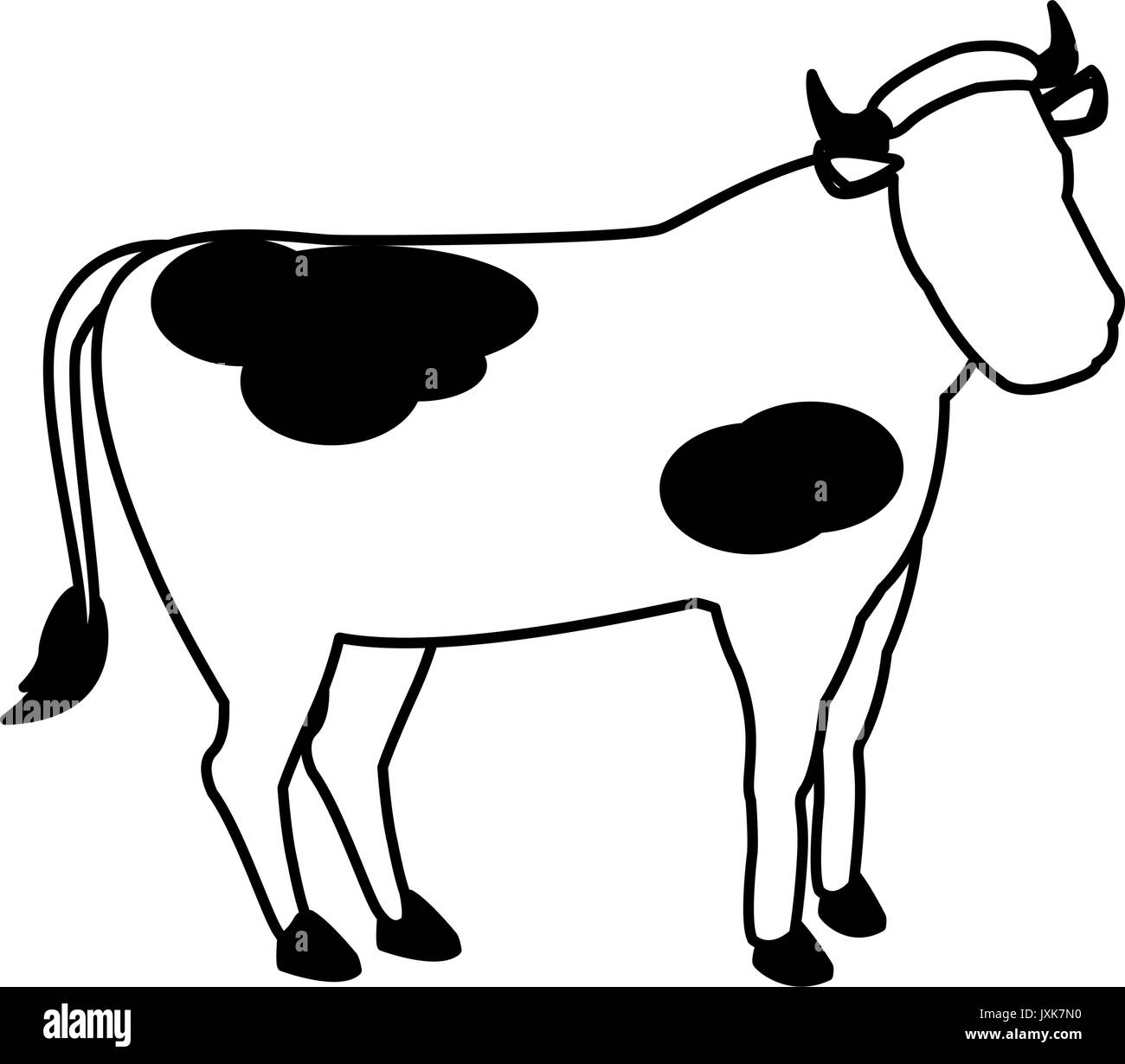 cow animal farm agriculture side view Stock Vector Image & Art - Alamy