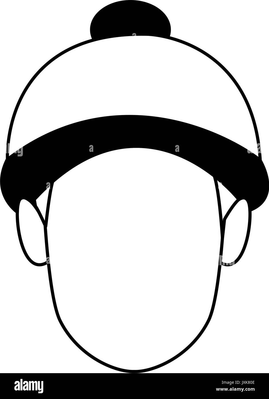 character man face cartoon contour hair Stock Vector Image & Art - Alamy