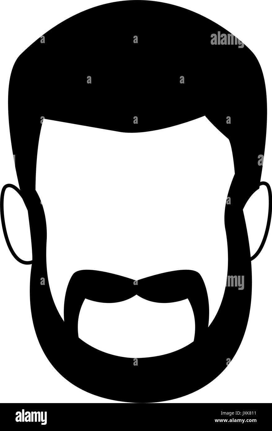 character man face cartoon contour hair Stock Vector Image & Art - Alamy