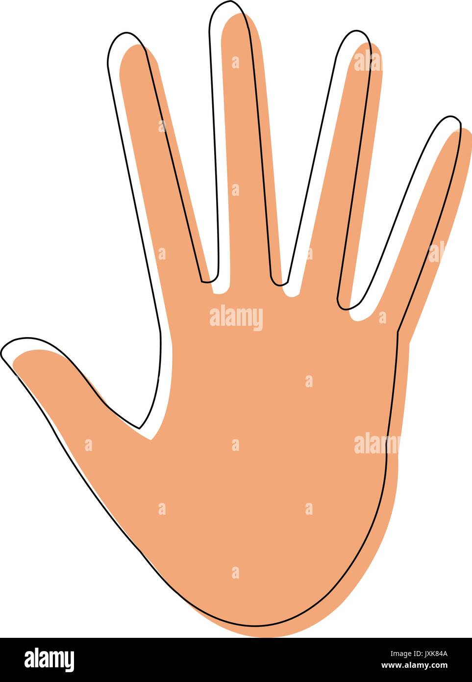 hand showing five finger waving gesture icon Stock Vector Image & Art ...