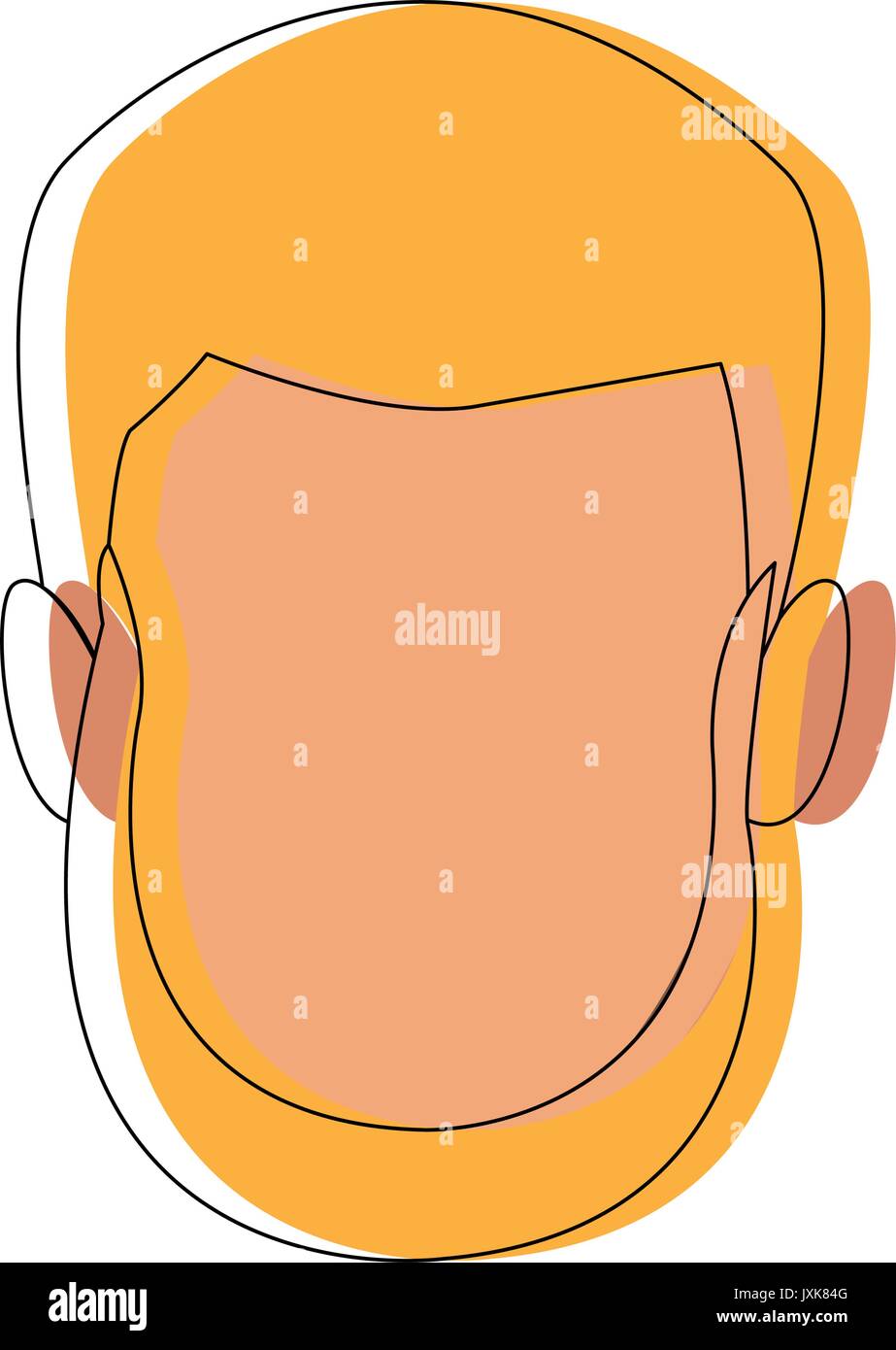 character man face cartoon hair contour Stock Vector Image & Art - Alamy