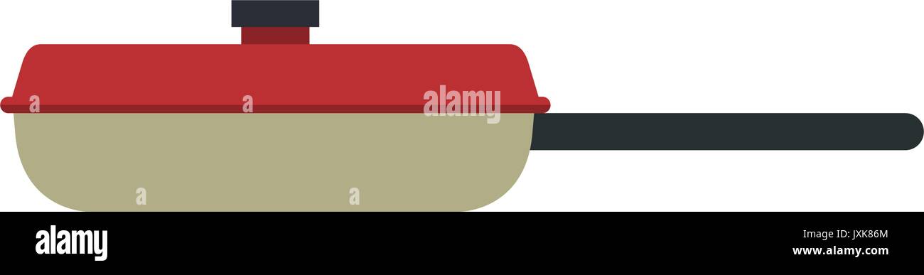 frying pan for cooking handle round object Stock Vector Image & Art - Alamy