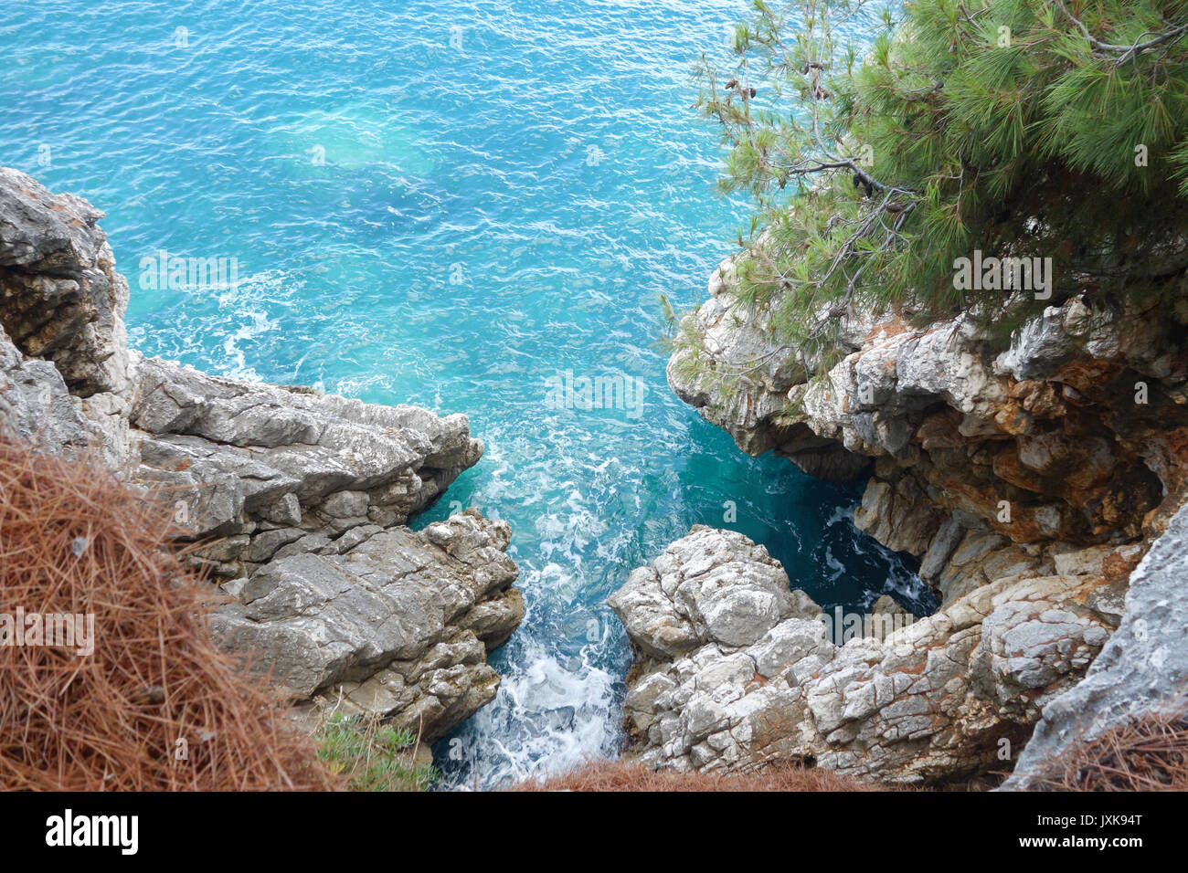 Sea view from a cliff Stock Photo - Alamy