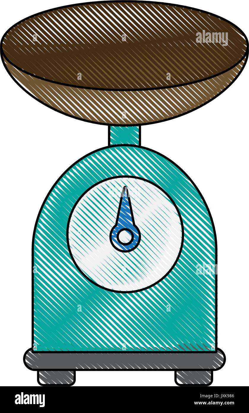 kitchen weight scale button balance device Stock Vector Image & Art - Alamy