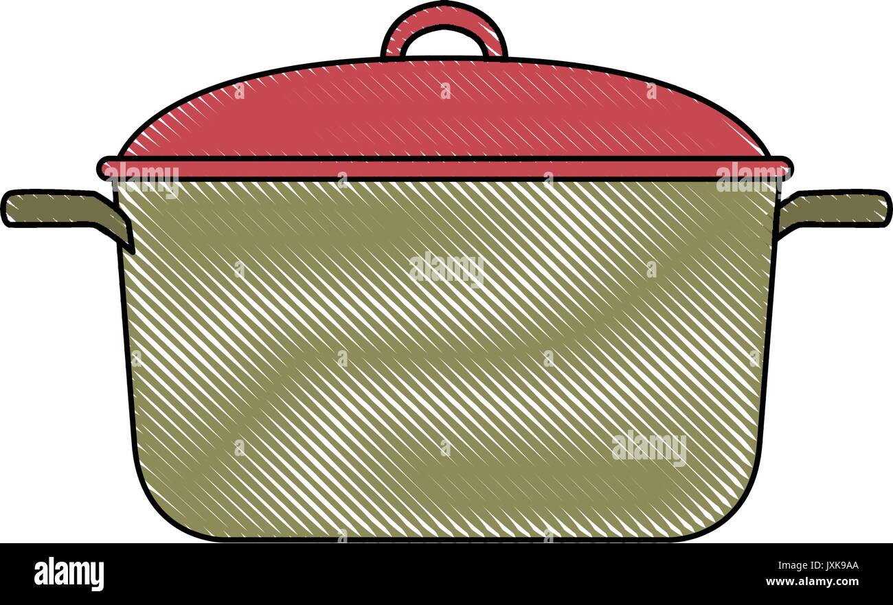 kitchen pot cartoon saucepan of to cooking Stock Vector Image & Art - Alamy