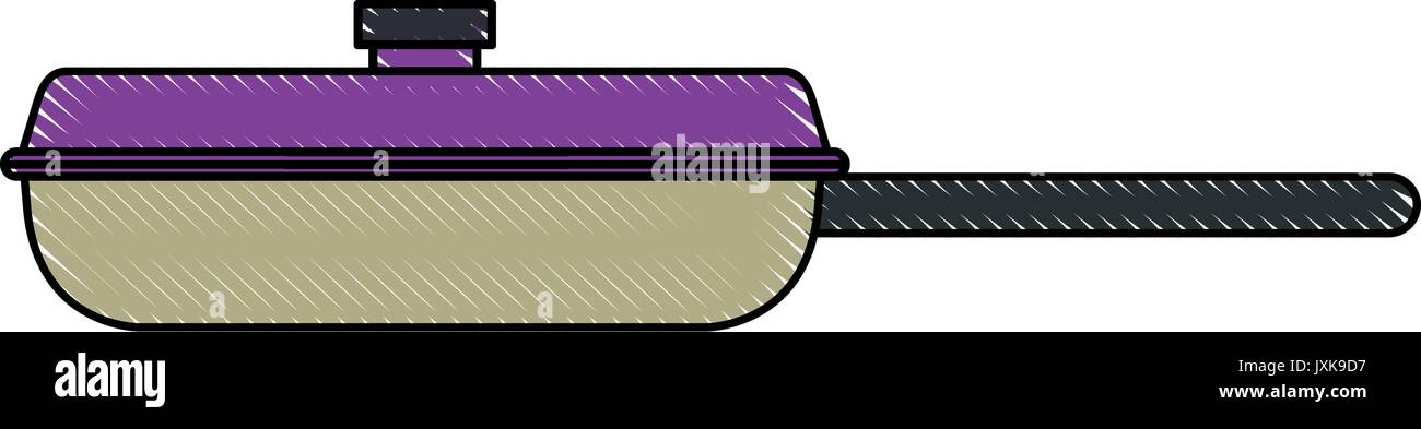 frying pan for cooking handle round object Stock Vector Image & Art - Alamy