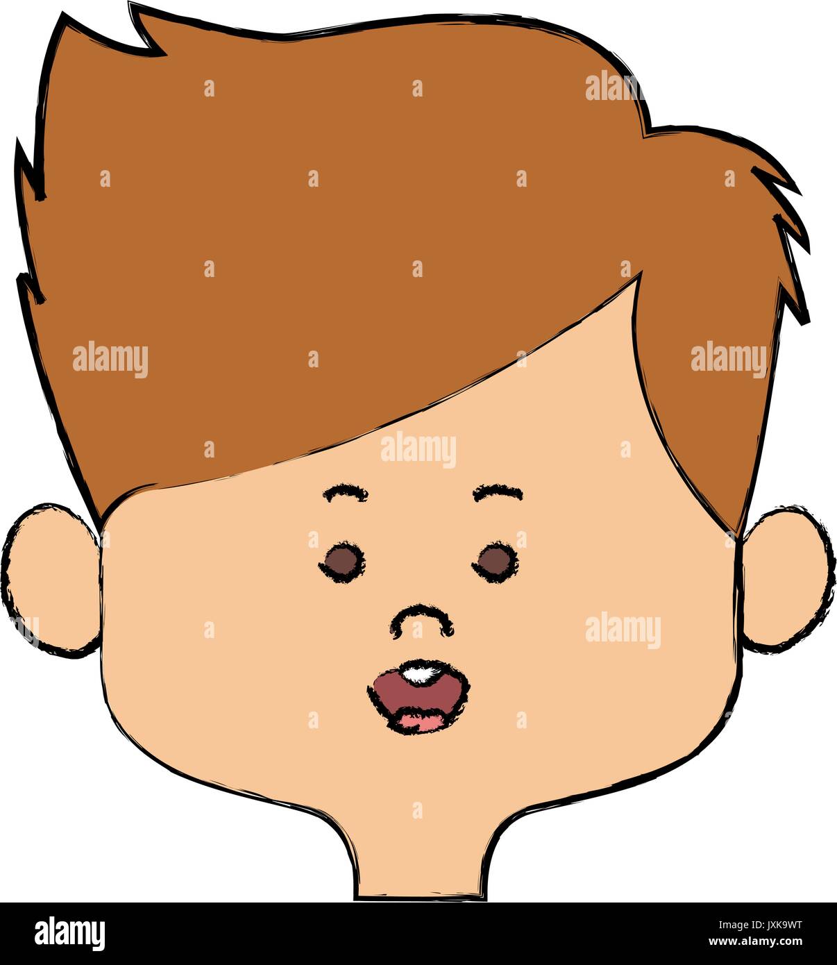 cartoon man face avatar character male cute Stock Vector Image & Art ...