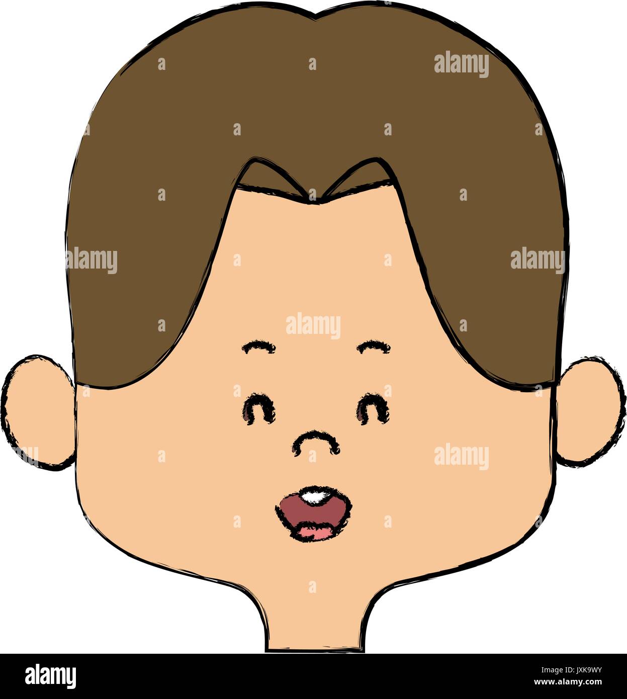 cartoon man face avatar character male cute Stock Vector Image & Art ...