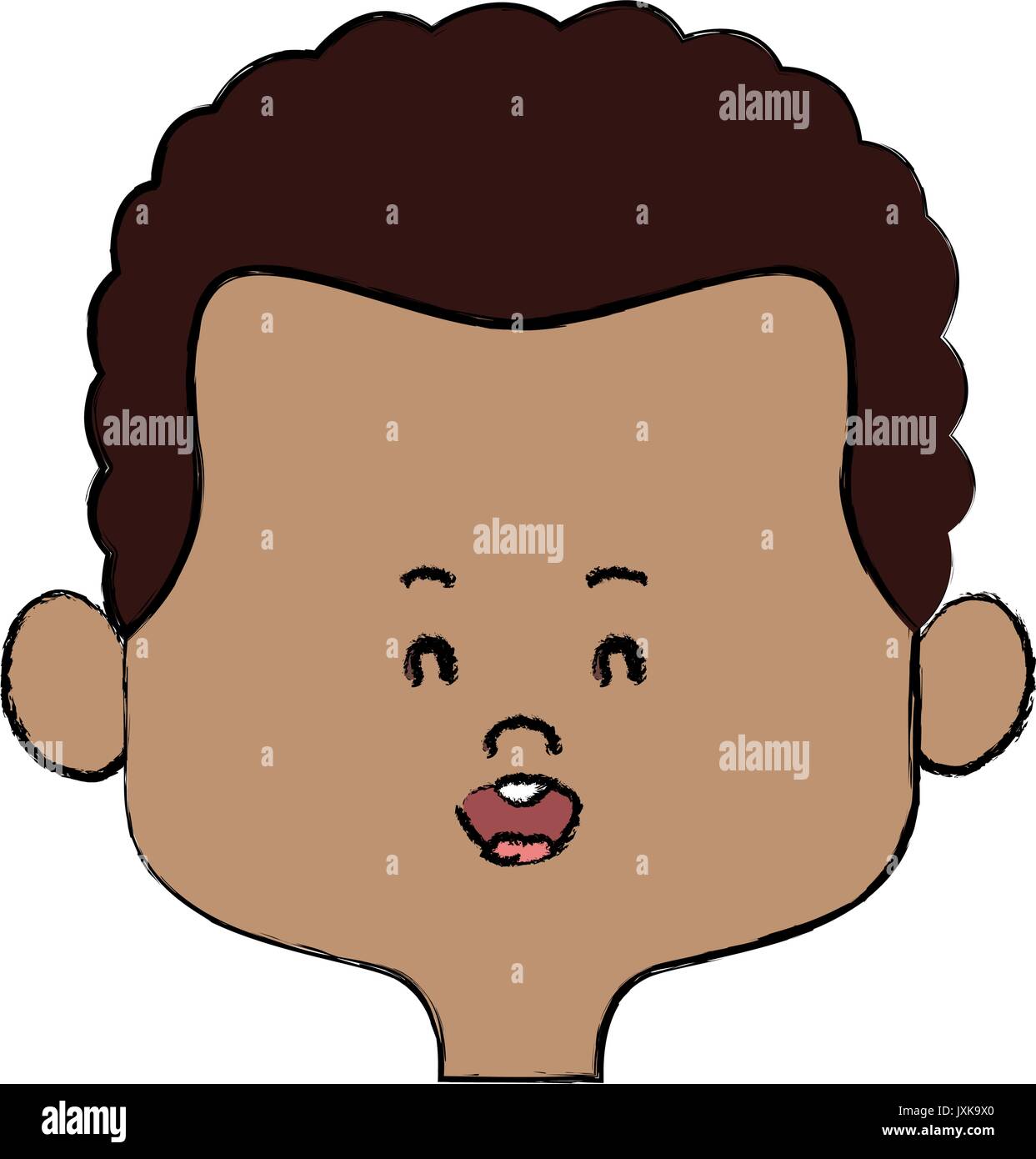 cartoon man face avatar character male cute Stock Vector Image & Art ...