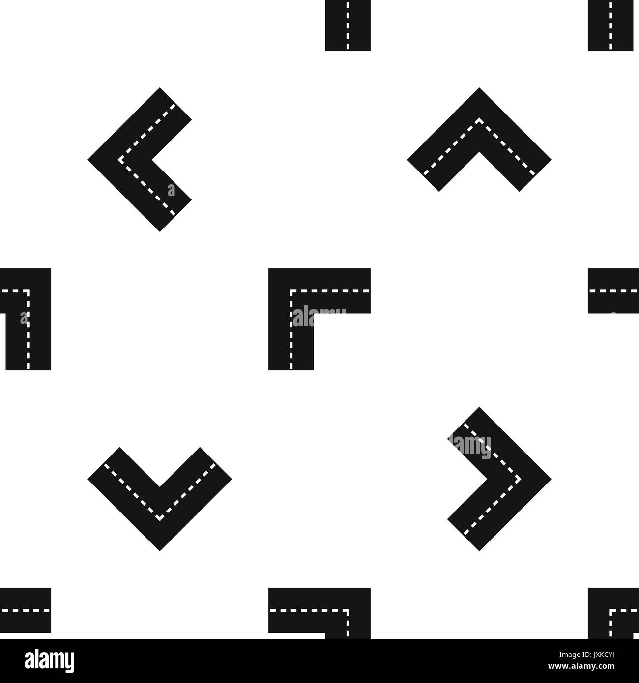 Turning road pattern seamless black Stock Vector Image & Art - Alamy