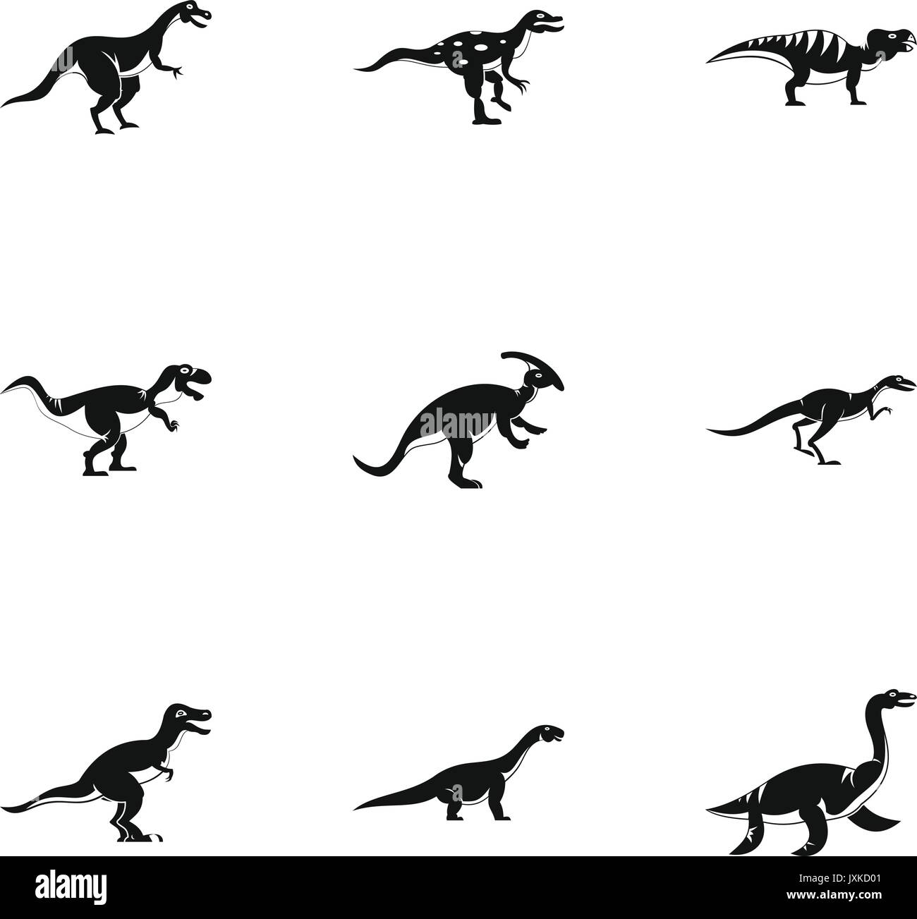 Different dinosaur icons set, simple style Stock Vector Image & Art - Alamy