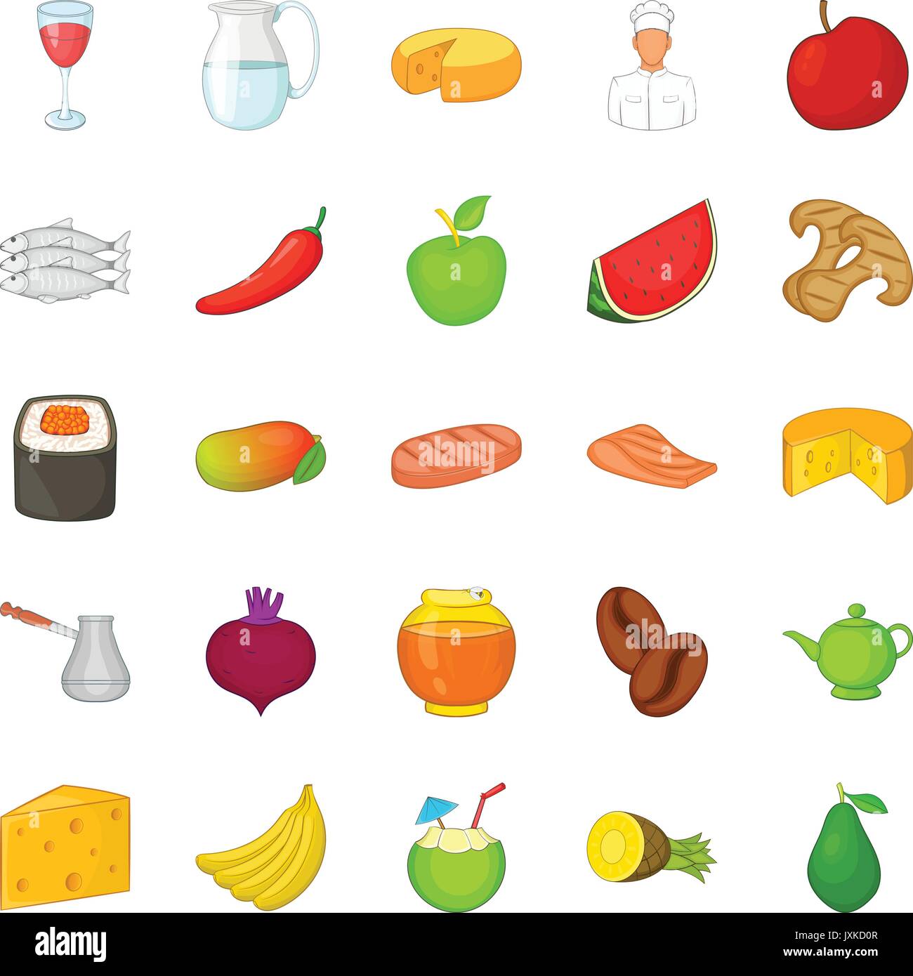 Duty icons set, cartoon style Stock Vector Image & Art - Alamy