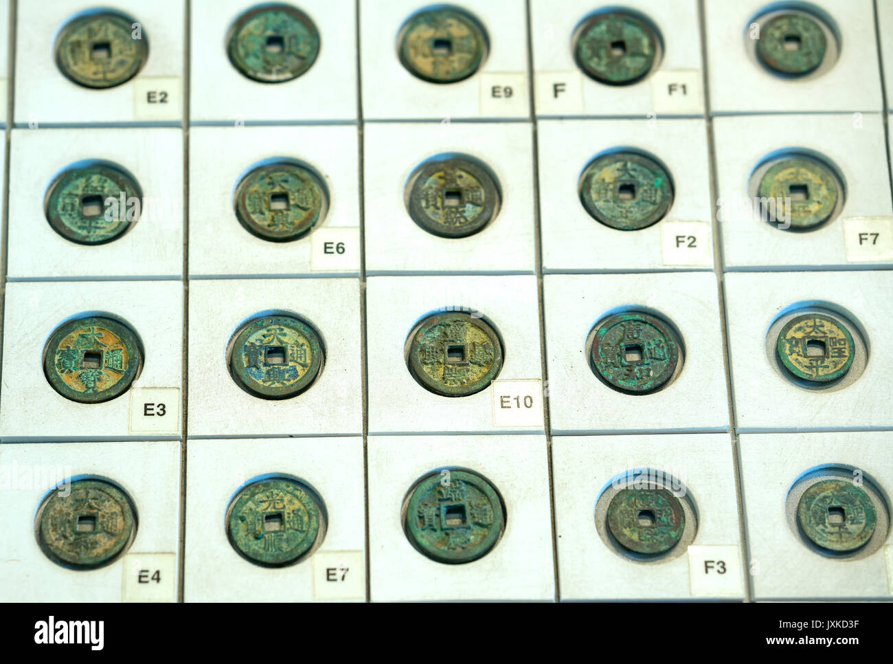 The ancient Chinese coins of the various dynasties in the museum are ...
