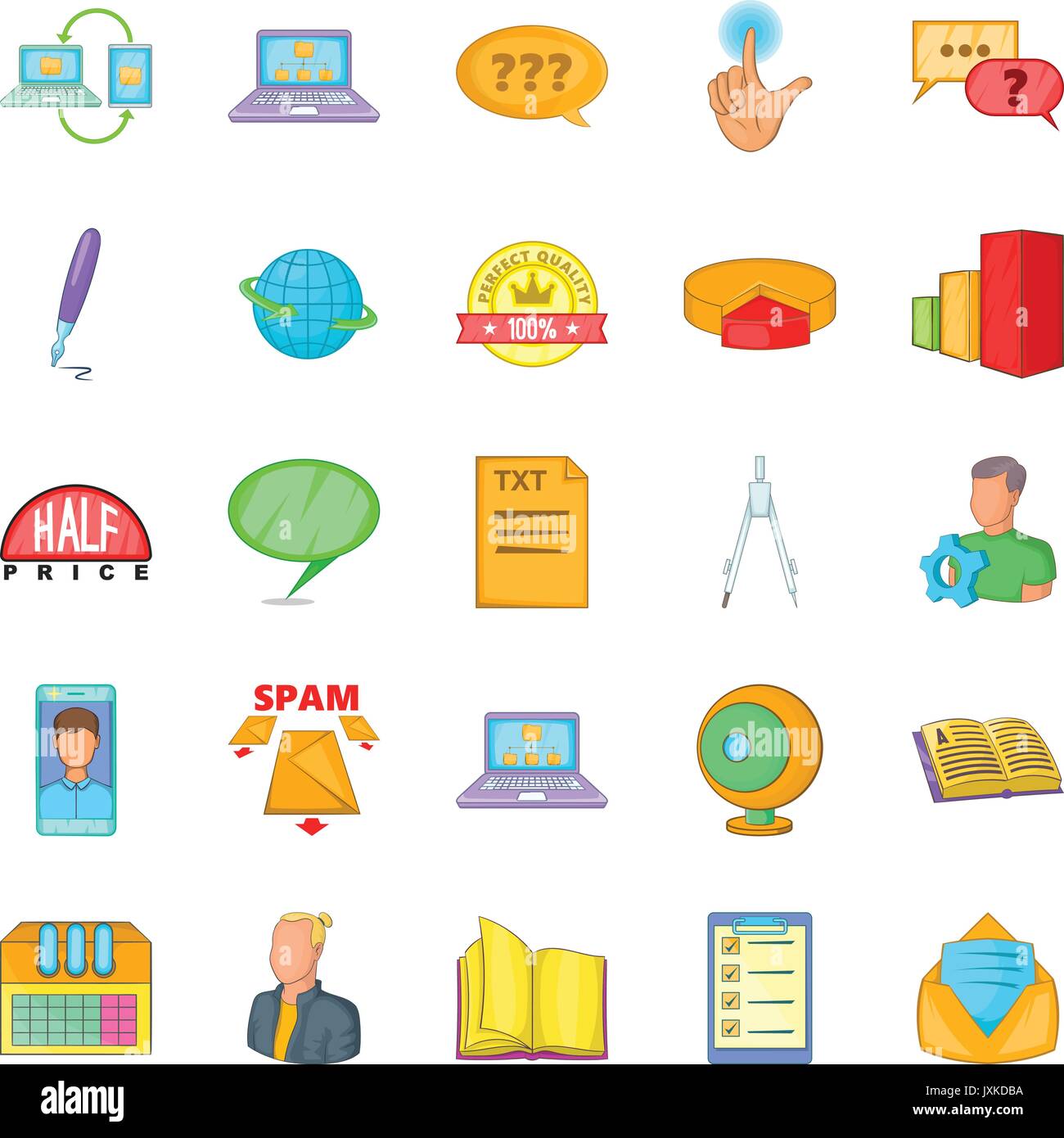 Furtherance icons set, cartoon style Stock Vector Image & Art - Alamy