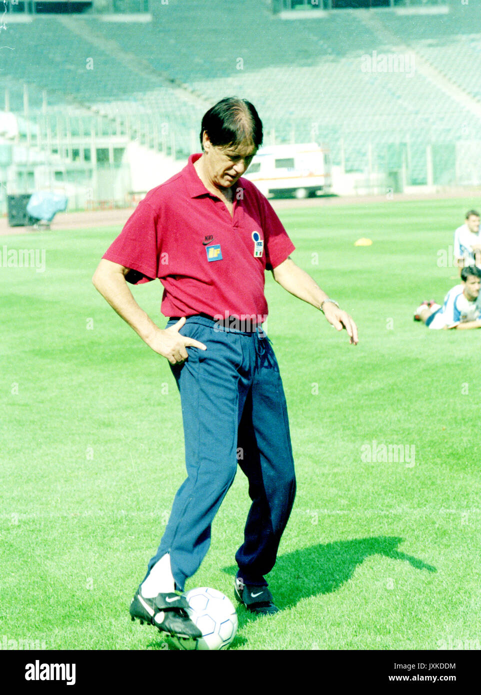 Italian national coach Cesere Maldini during training session at the ...