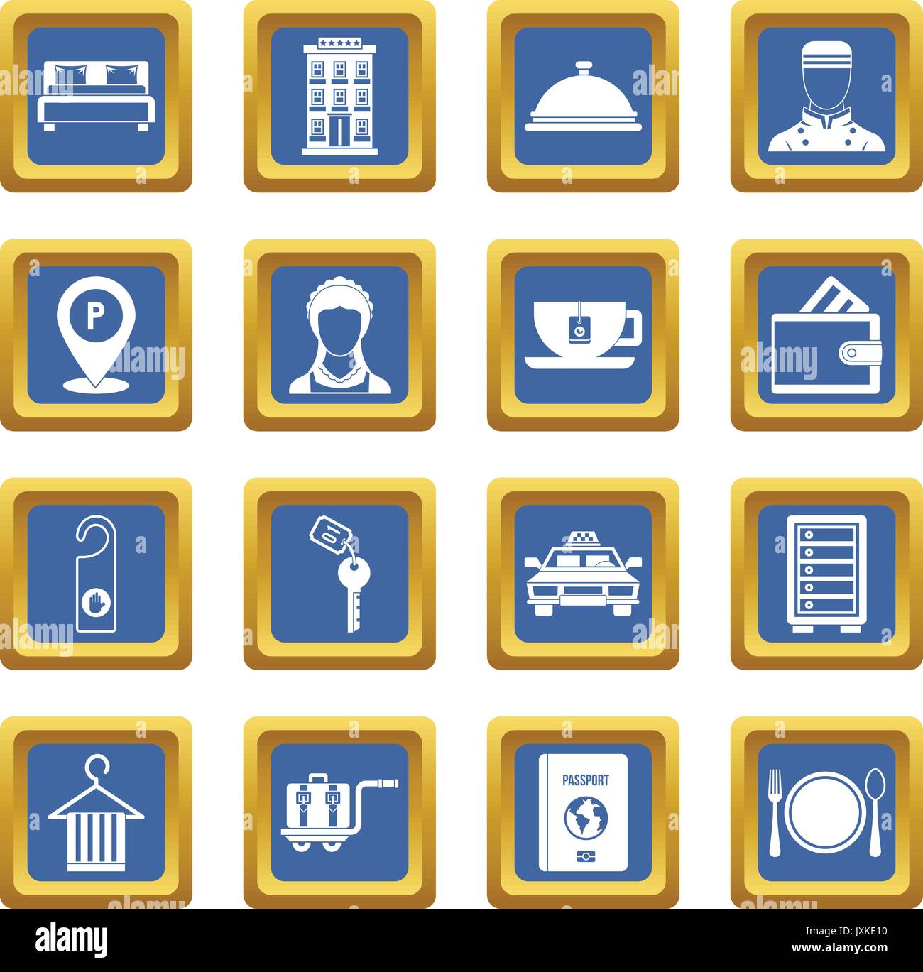 Hotel room open suitcase Stock Vector Images - Alamy