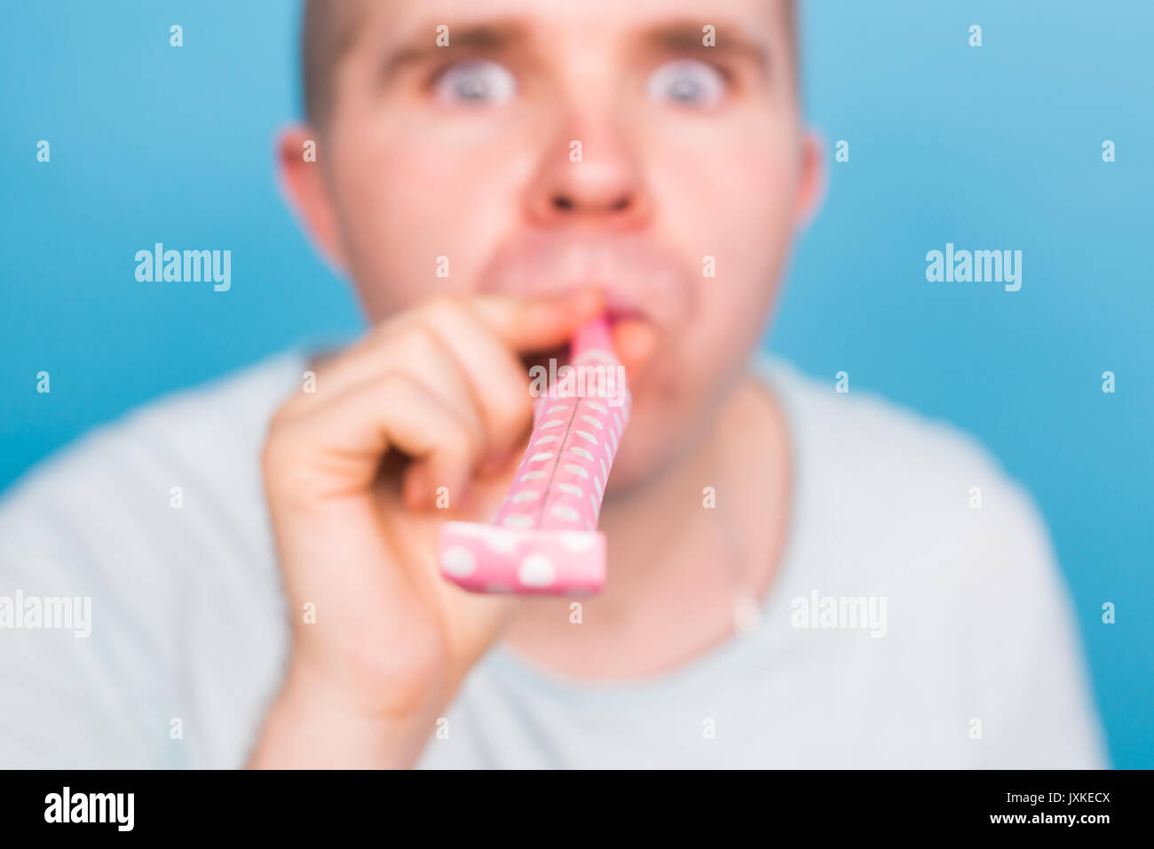 fool crazy man. happy expression. April fools day concept Stock Photo ...
