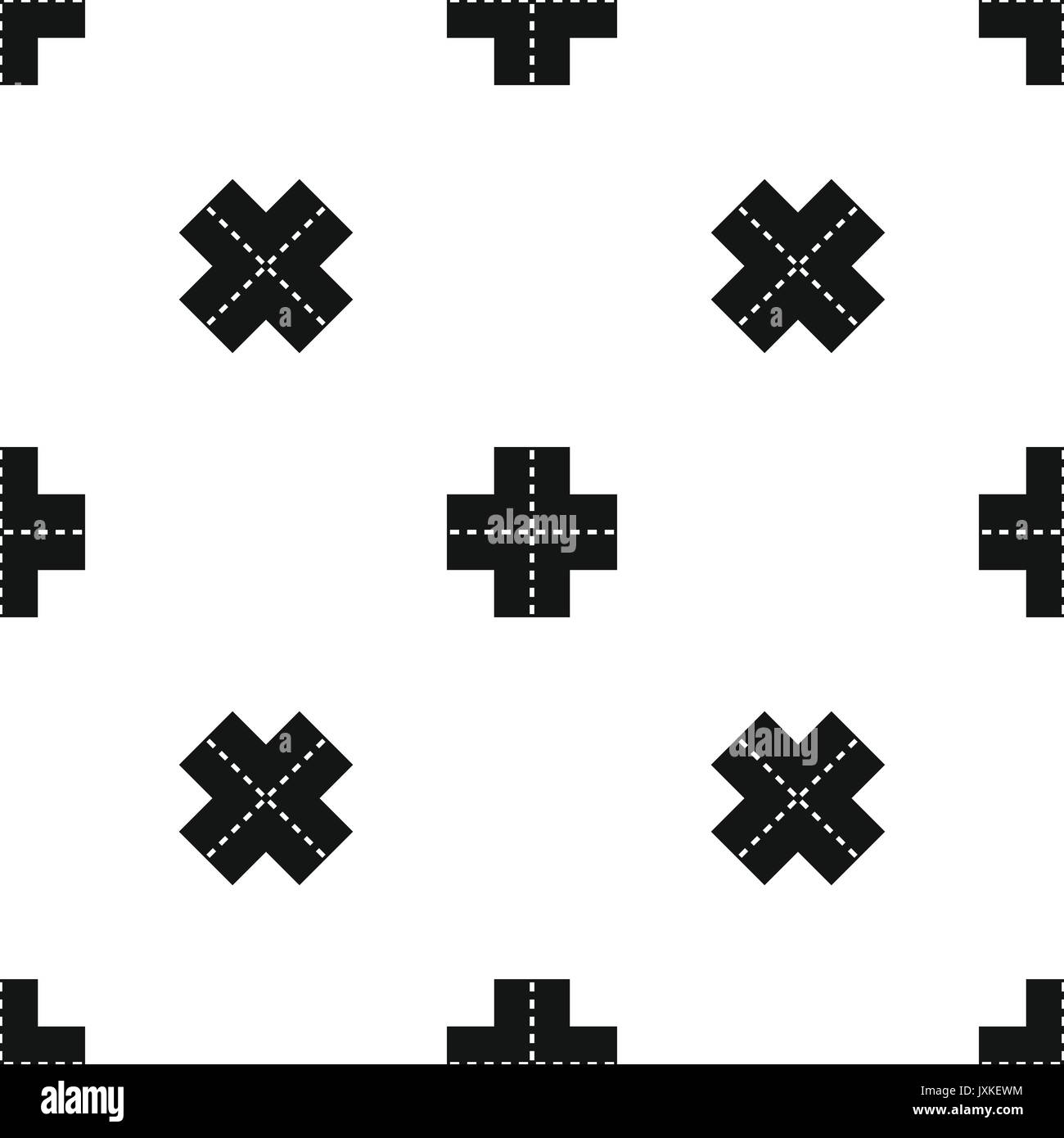 Crossroad pattern seamless black Stock Vector Image & Art - Alamy