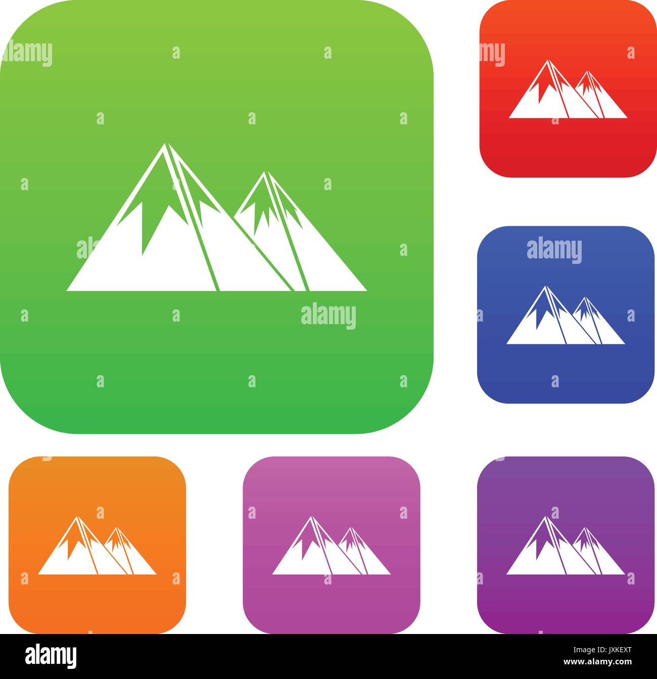 Mountains with snow set collection Stock Vector Image & Art - Alamy
