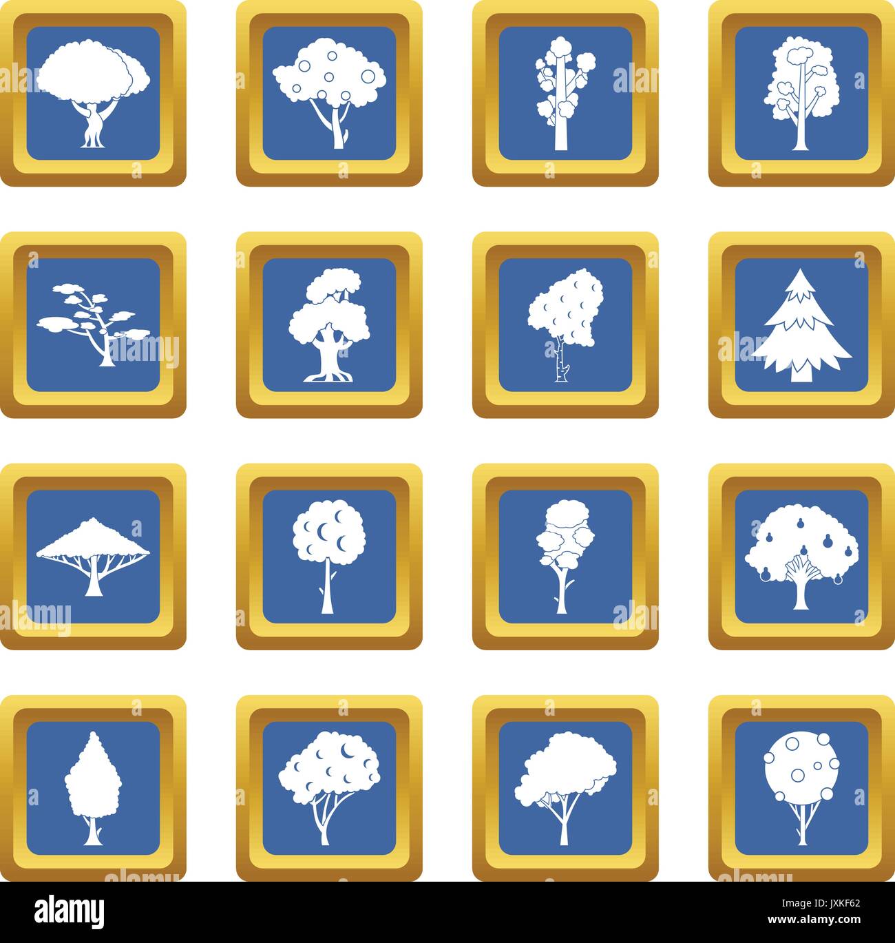 Blue tree trees agriculture farming Stock Vector Images - Alamy