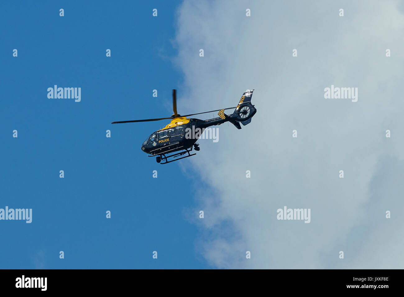 UK Police Aviation EC35 Eurocopter In Flight Stock Photo - Alamy