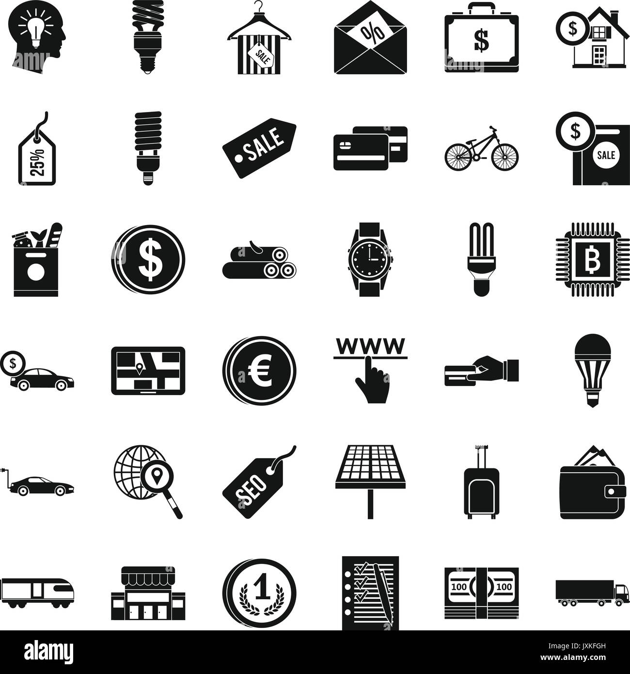 Economy icons set, simple style Stock Vector Image & Art - Alamy