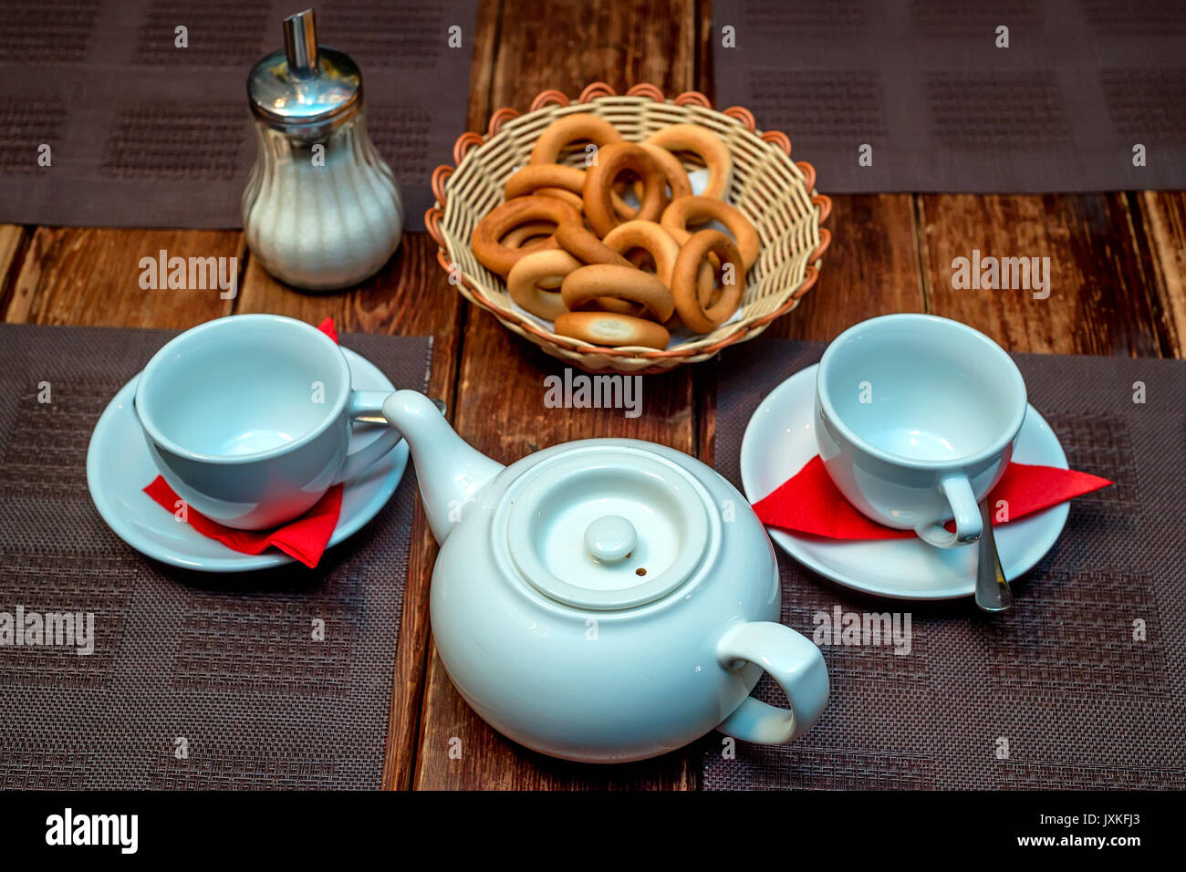 Tea with bagels Russian tradition Stock Photo - Alamy
