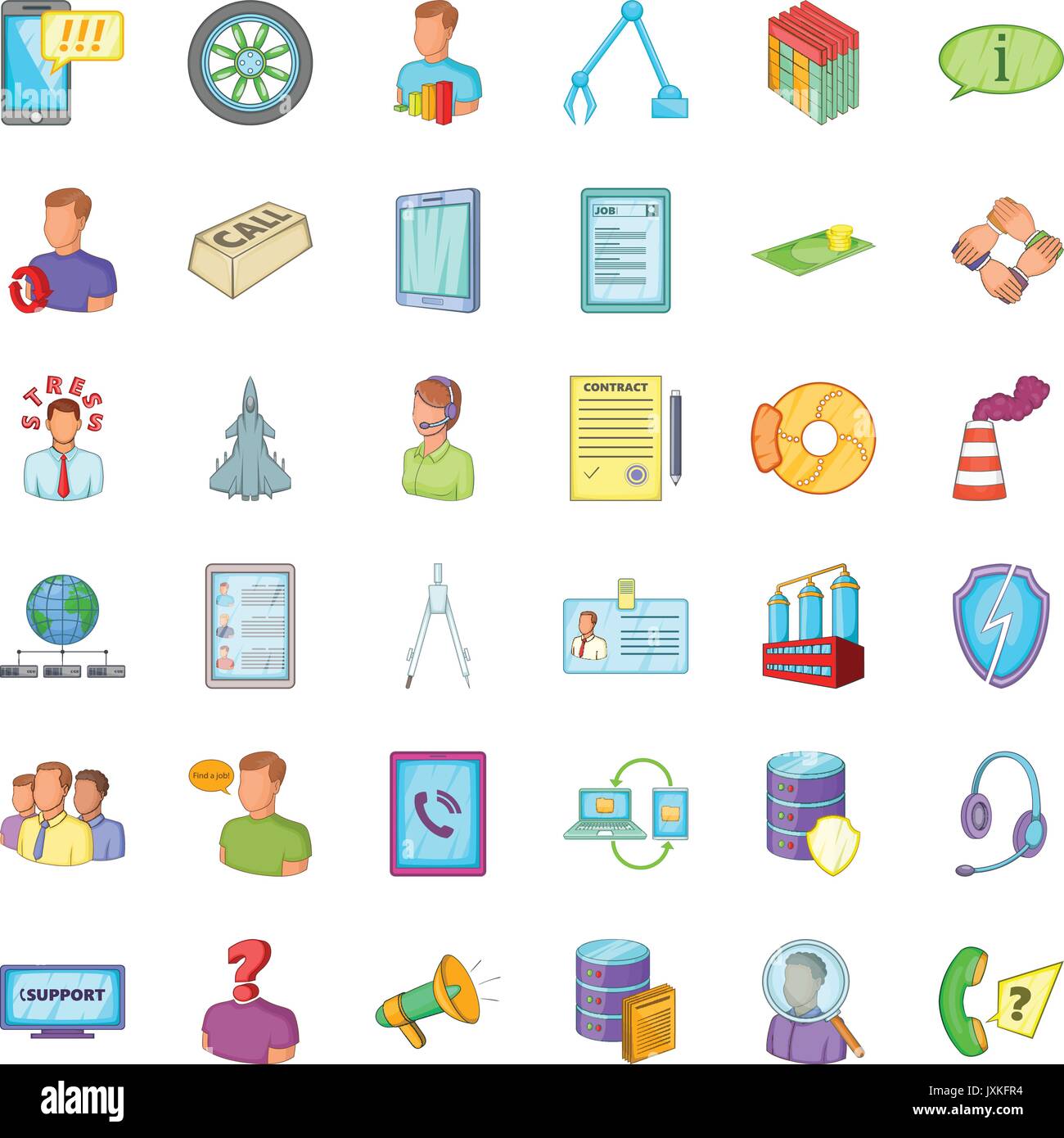 Economy icons set, cartoon style Stock Vector Image & Art - Alamy