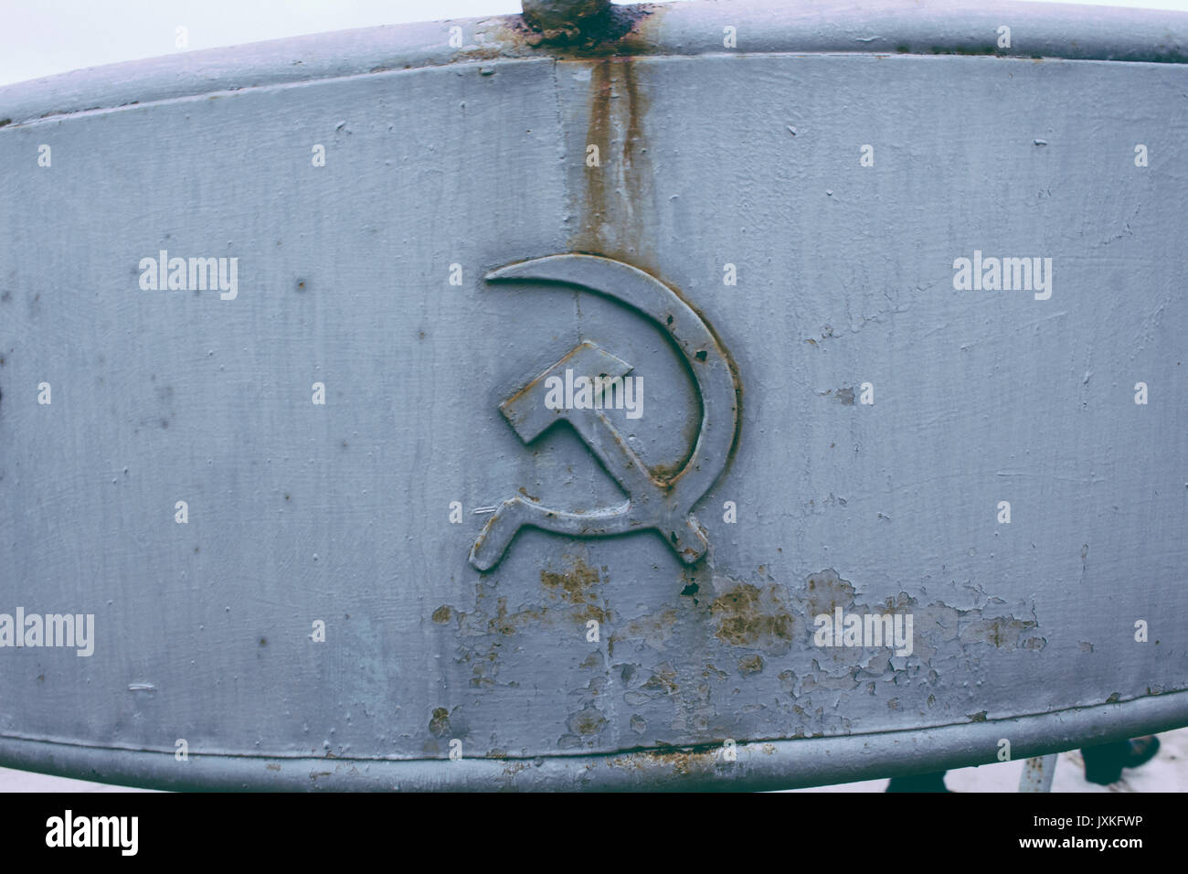 Rusted Hammer And Sickle Stock Photo - Alamy