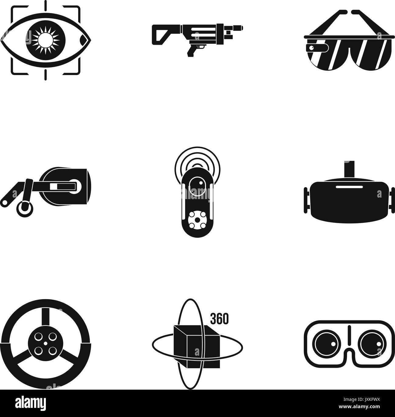 Augmented reality icons set, simple style Stock Vector Image & Art - Alamy