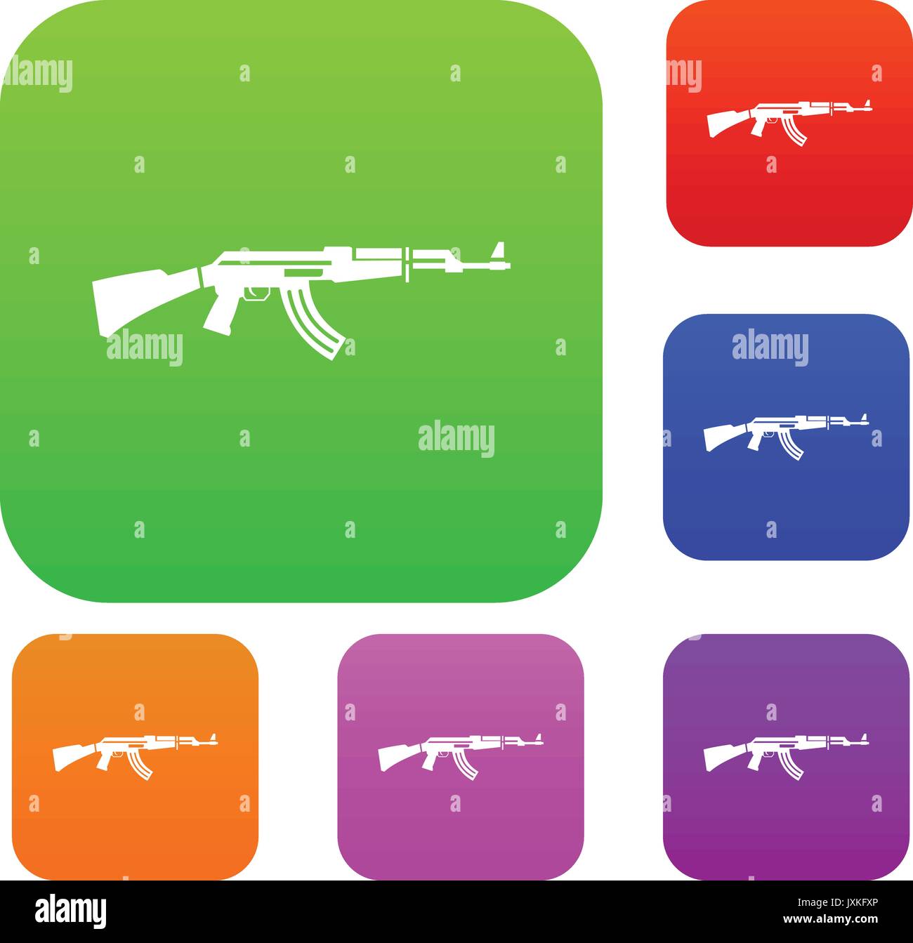 Military rifle set collection Stock Vector Image & Art - Alamy