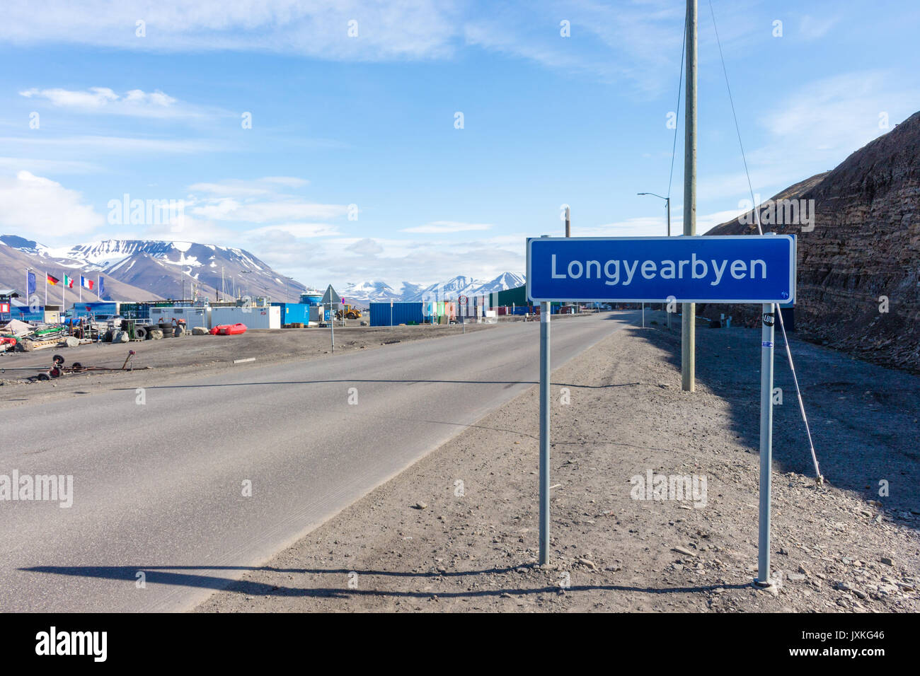 Longyearbyen Sign - Svalbard Stock Photo - Alamy