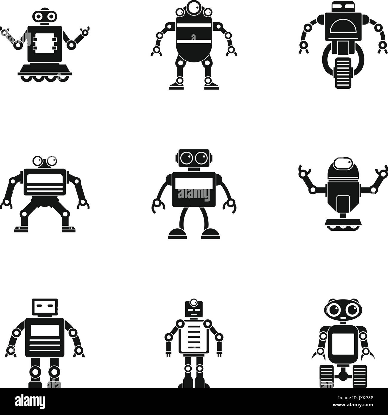 Technology robot icons set, simple style Stock Vector Image & Art - Alamy