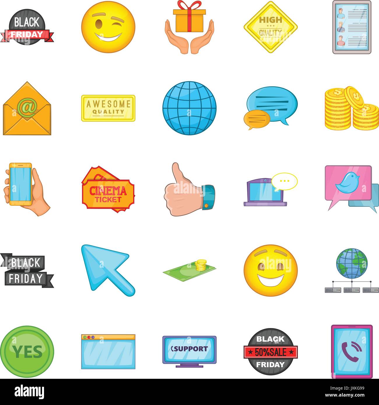 Business program icons set, cartoon style Stock Vector Image & Art - Alamy