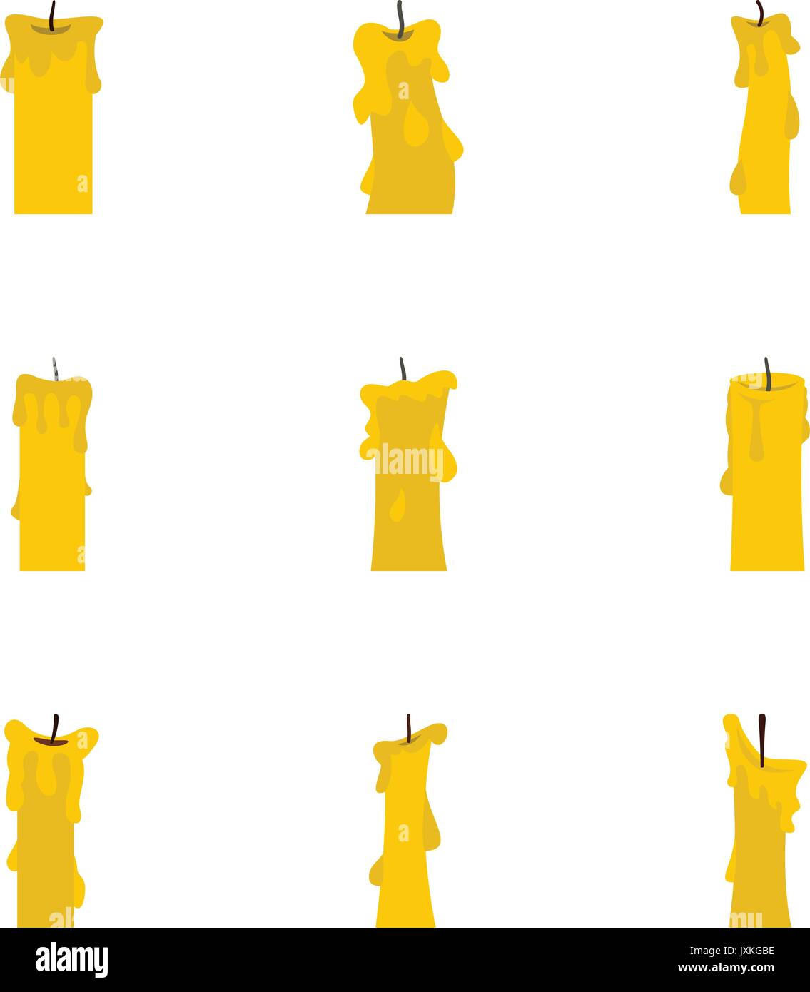 Candles icon set, flat style Stock Vector Image & Art - Alamy