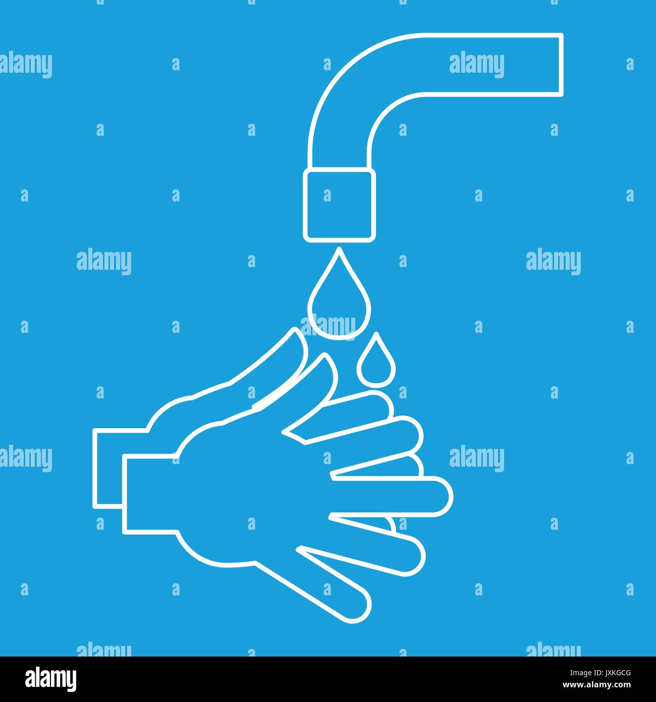 Washing hands icon, outline style Stock Vector Image & Art - Alamy