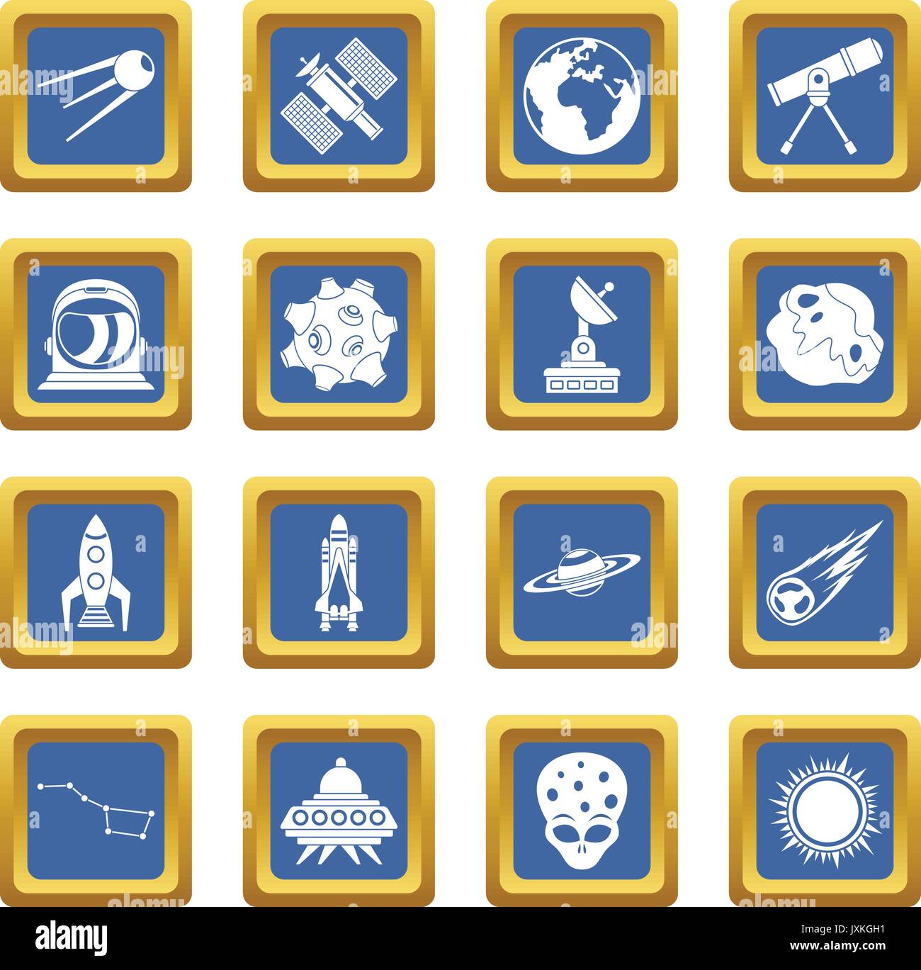 Spaceship with lunar module Stock Vector Images - Alamy