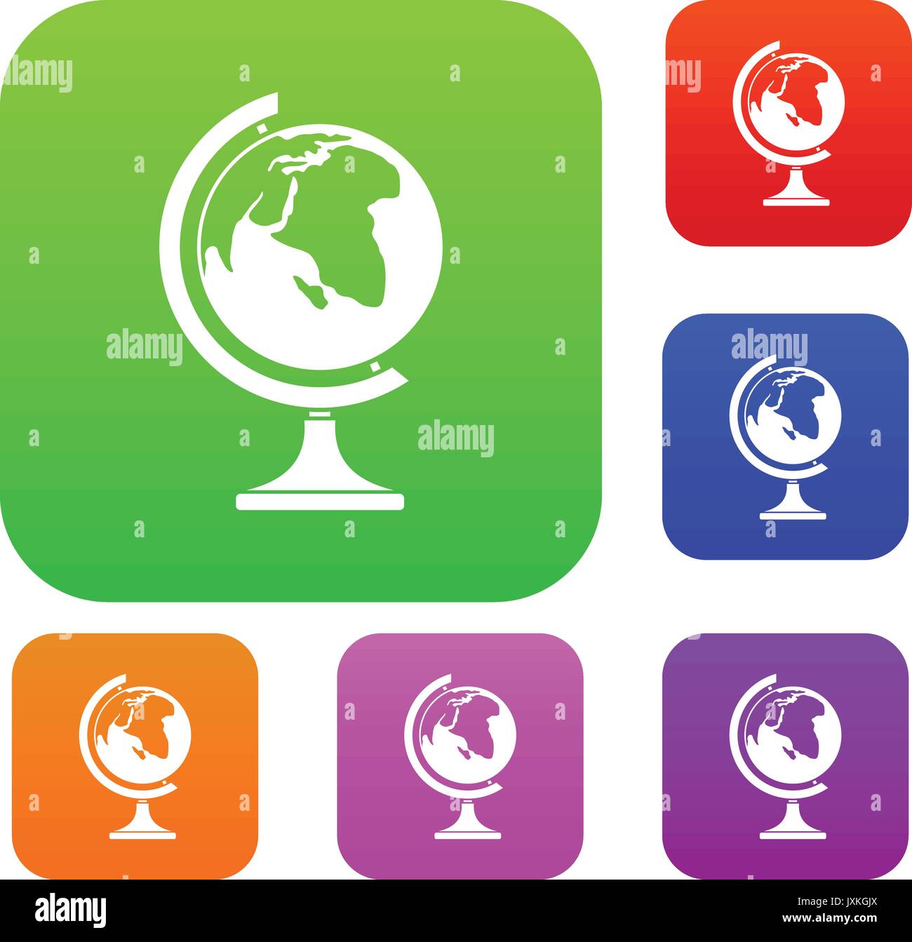 Globe set collection Stock Vector Image & Art - Alamy