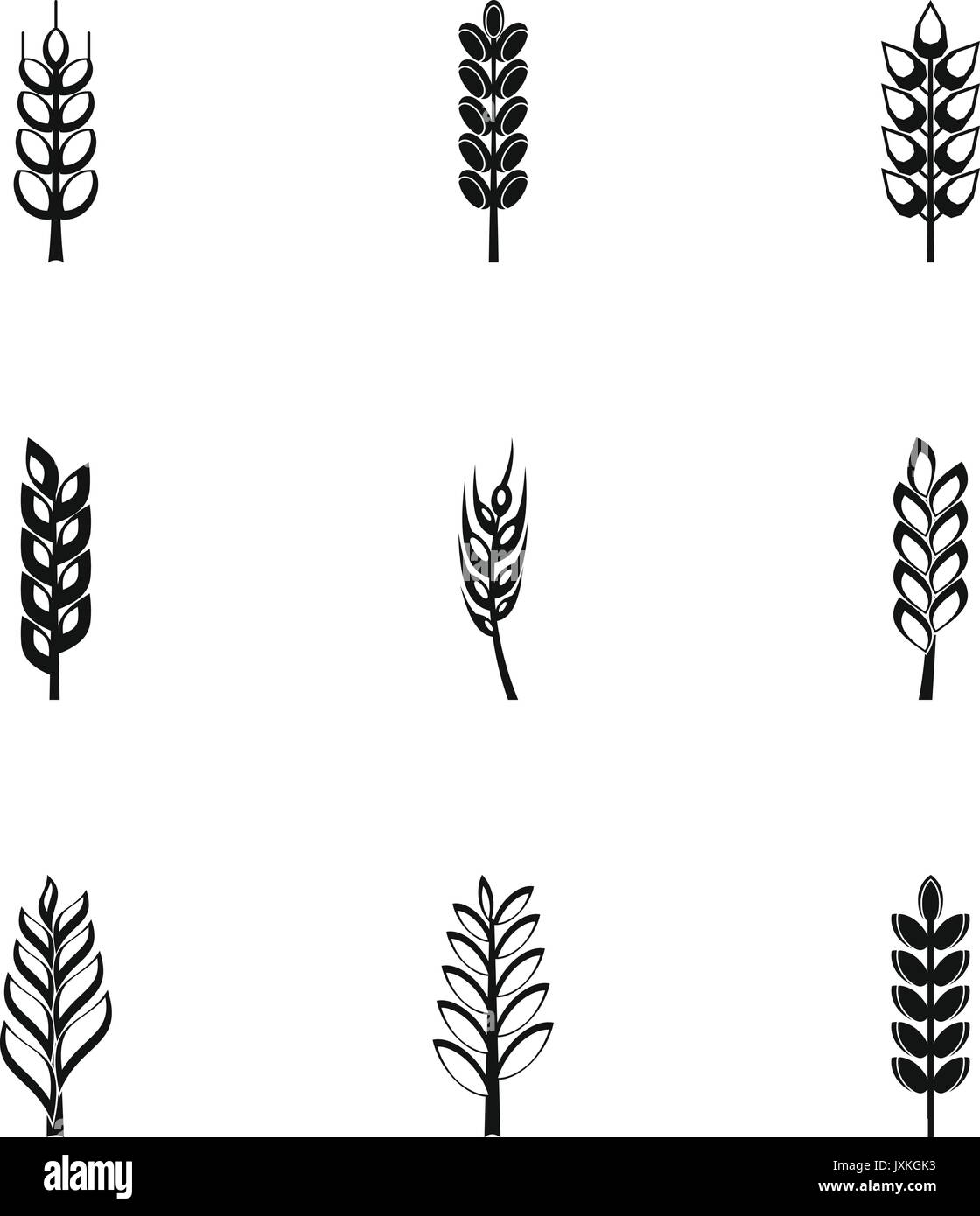 Cereal grain icon set, simple style Stock Vector Image & Art - Alamy