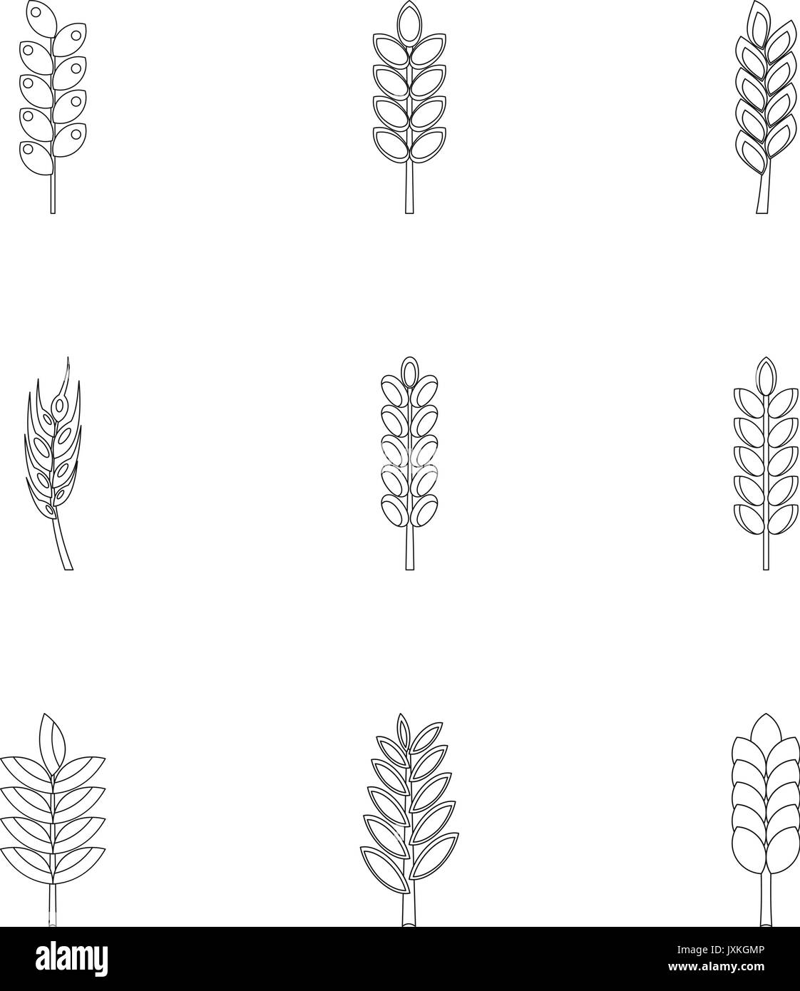 Ears form icon set, outline style Stock Vector Image & Art - Alamy