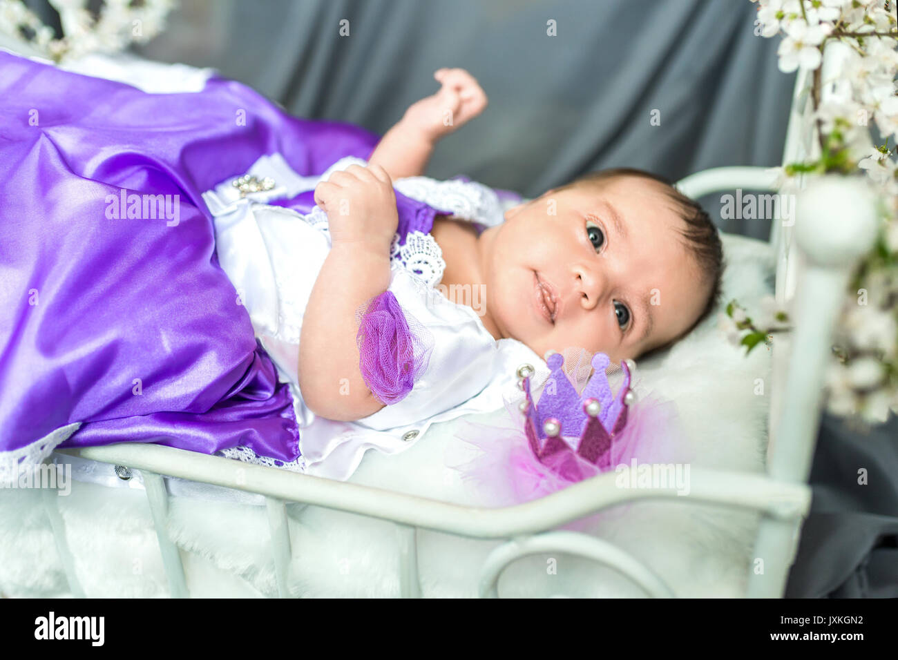 Newborn baby girl princess Stock Photo - Alamy