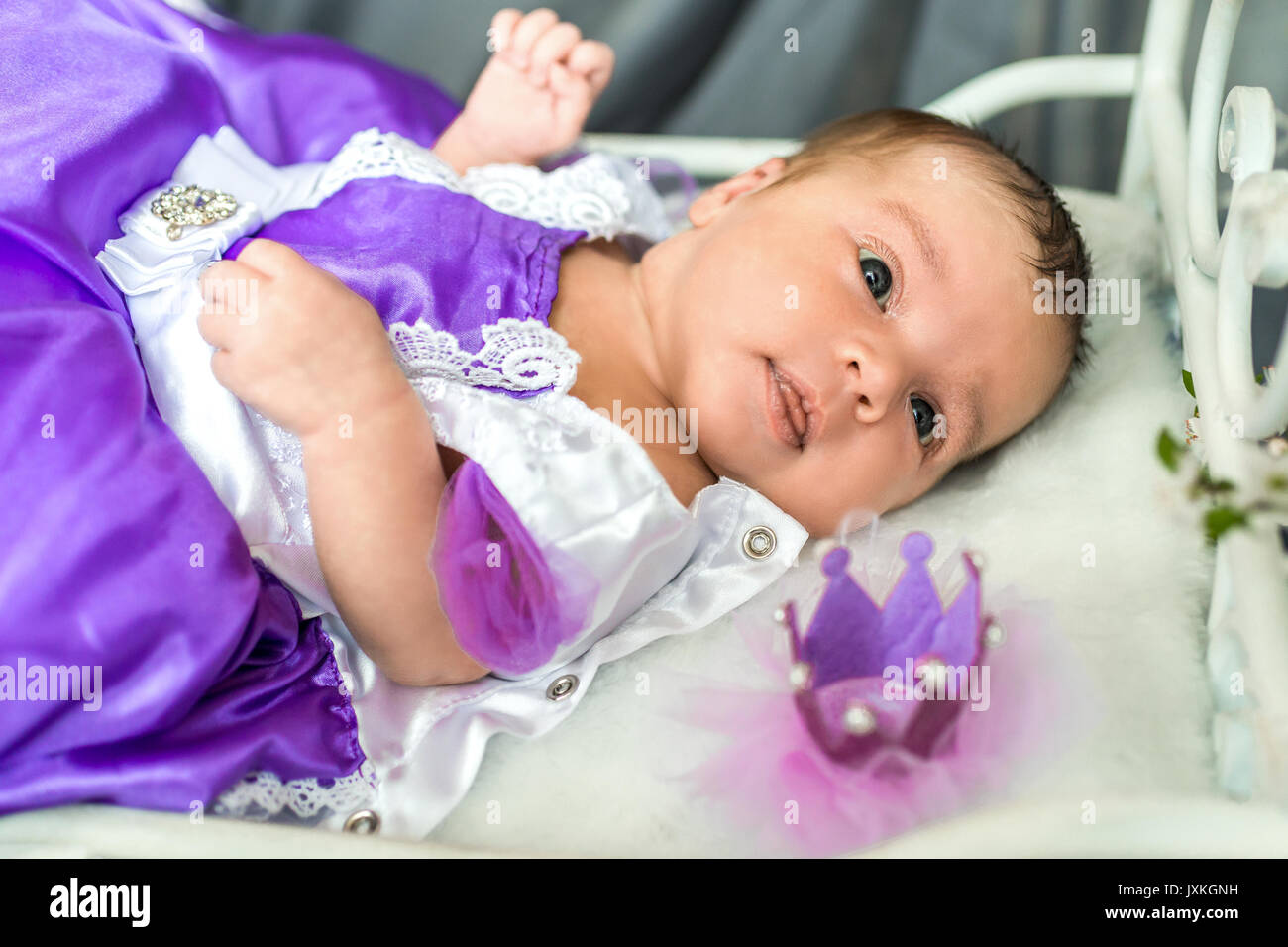 Newborn baby girl princess Stock Photo - Alamy
