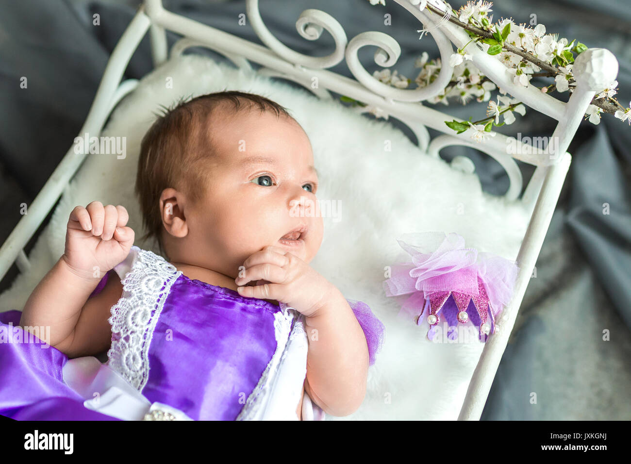 Newborn baby girl princess Stock Photo - Alamy