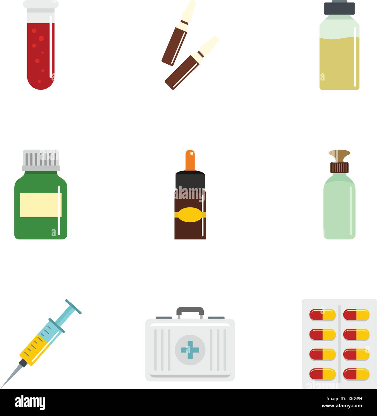 Drug forms icon set, flat style Stock Vector Image & Art - Alamy