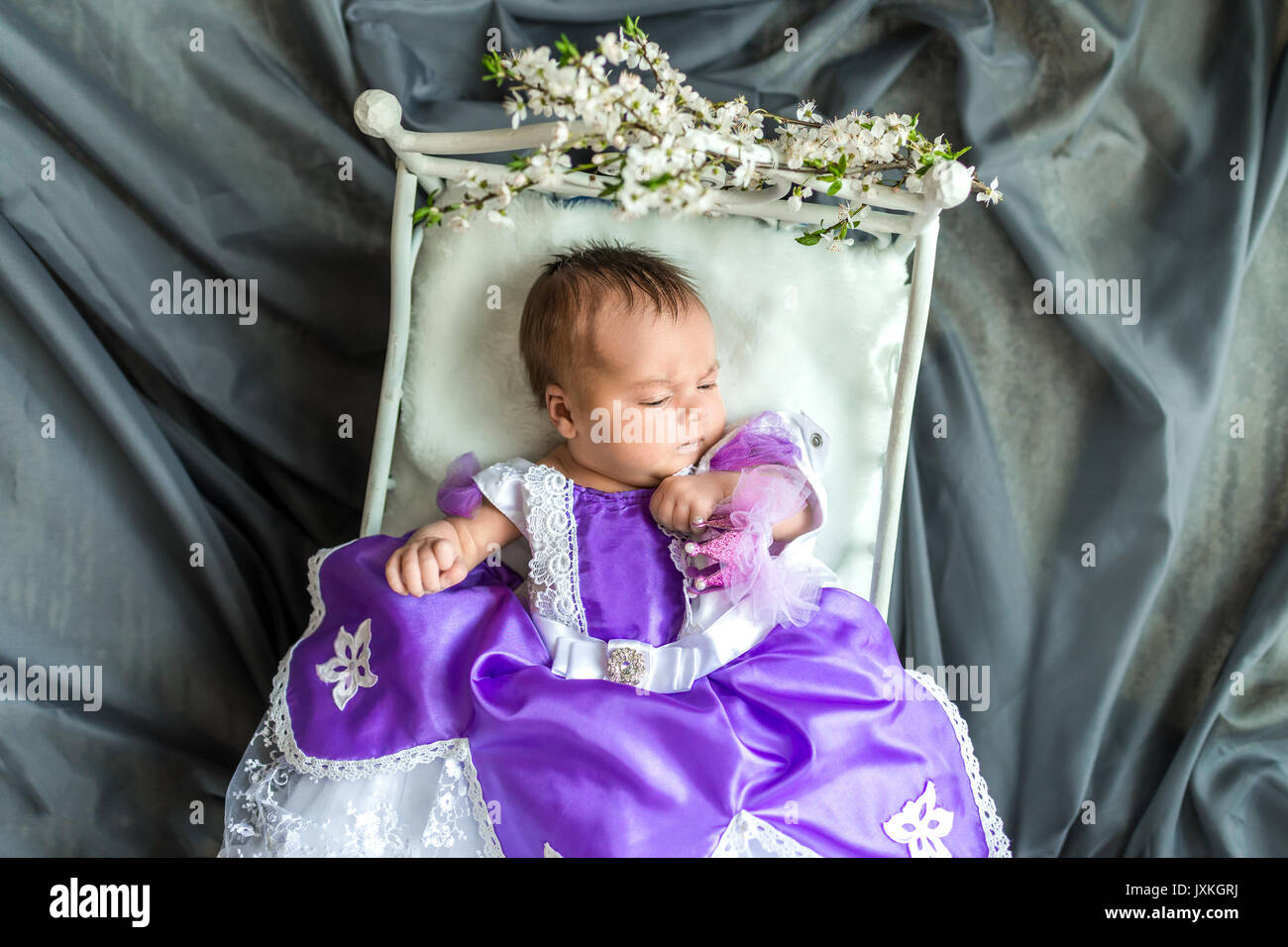 Newborn baby girl princess Stock Photo - Alamy
