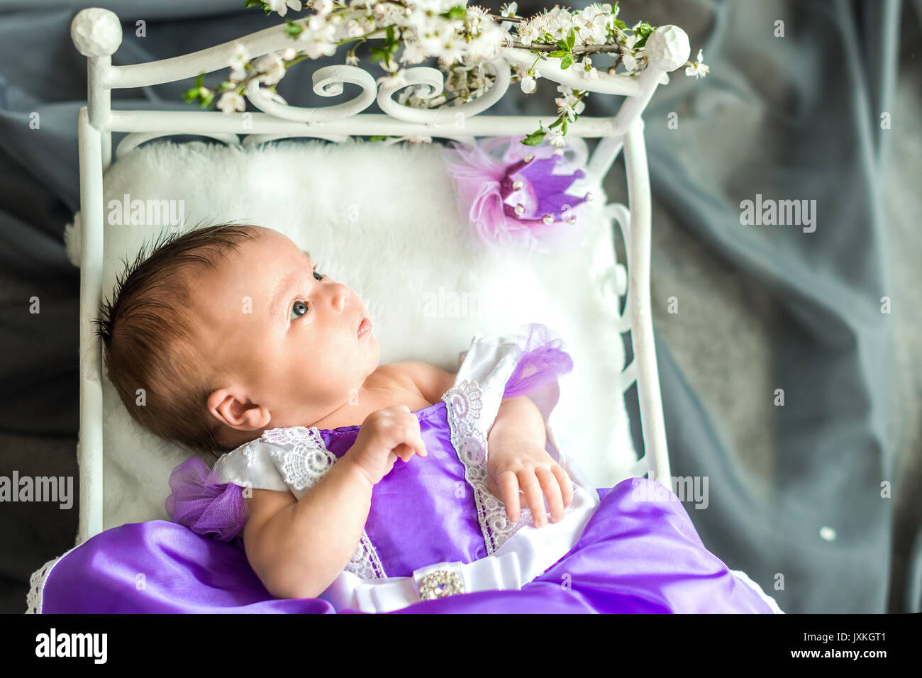 Newborn baby girl princess Stock Photo - Alamy